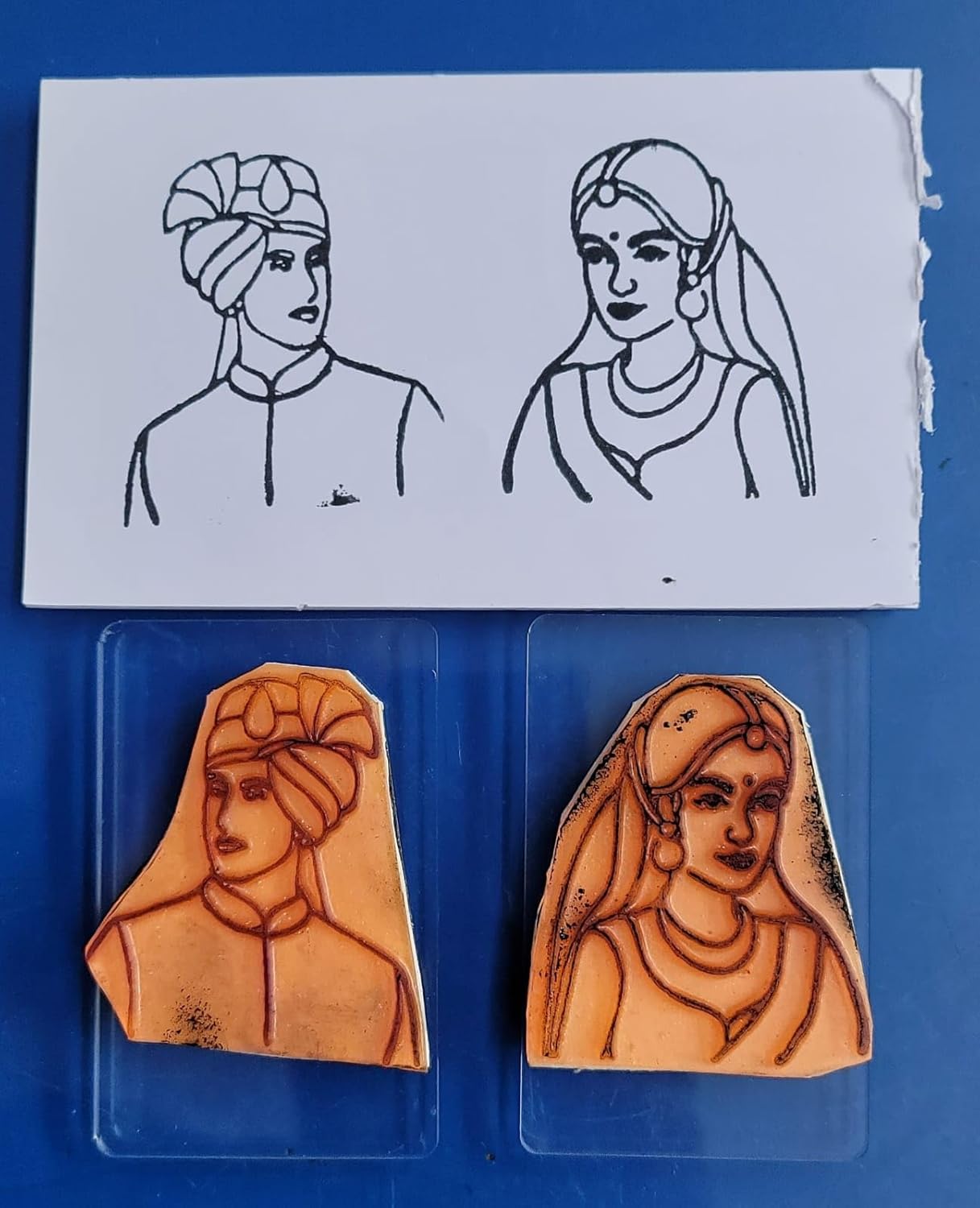 Stamp Shop Poonam Arts Mehndi Supporting Tools dulha dulhan Pair 006 ...