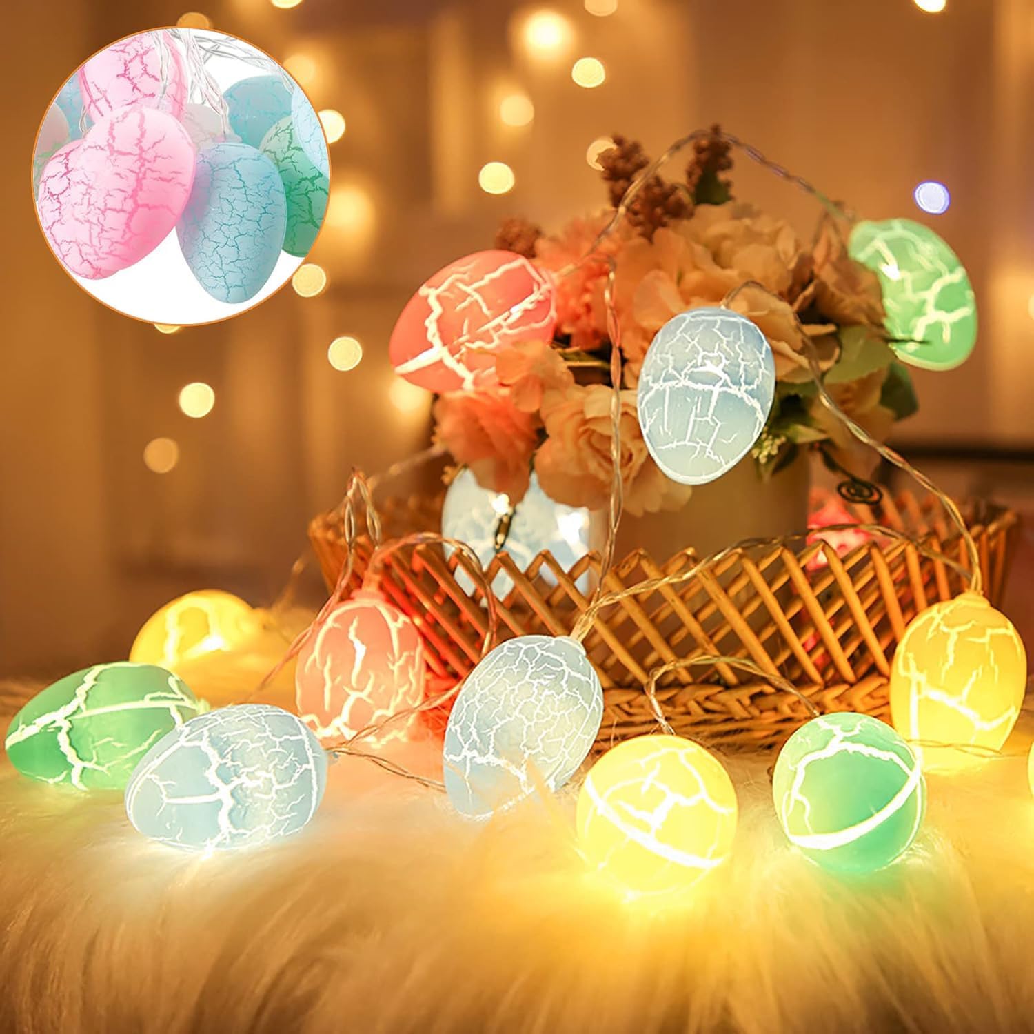 Easter Egg Decorations, Easter Decorations Lights, Easters Themed Fairy ...
