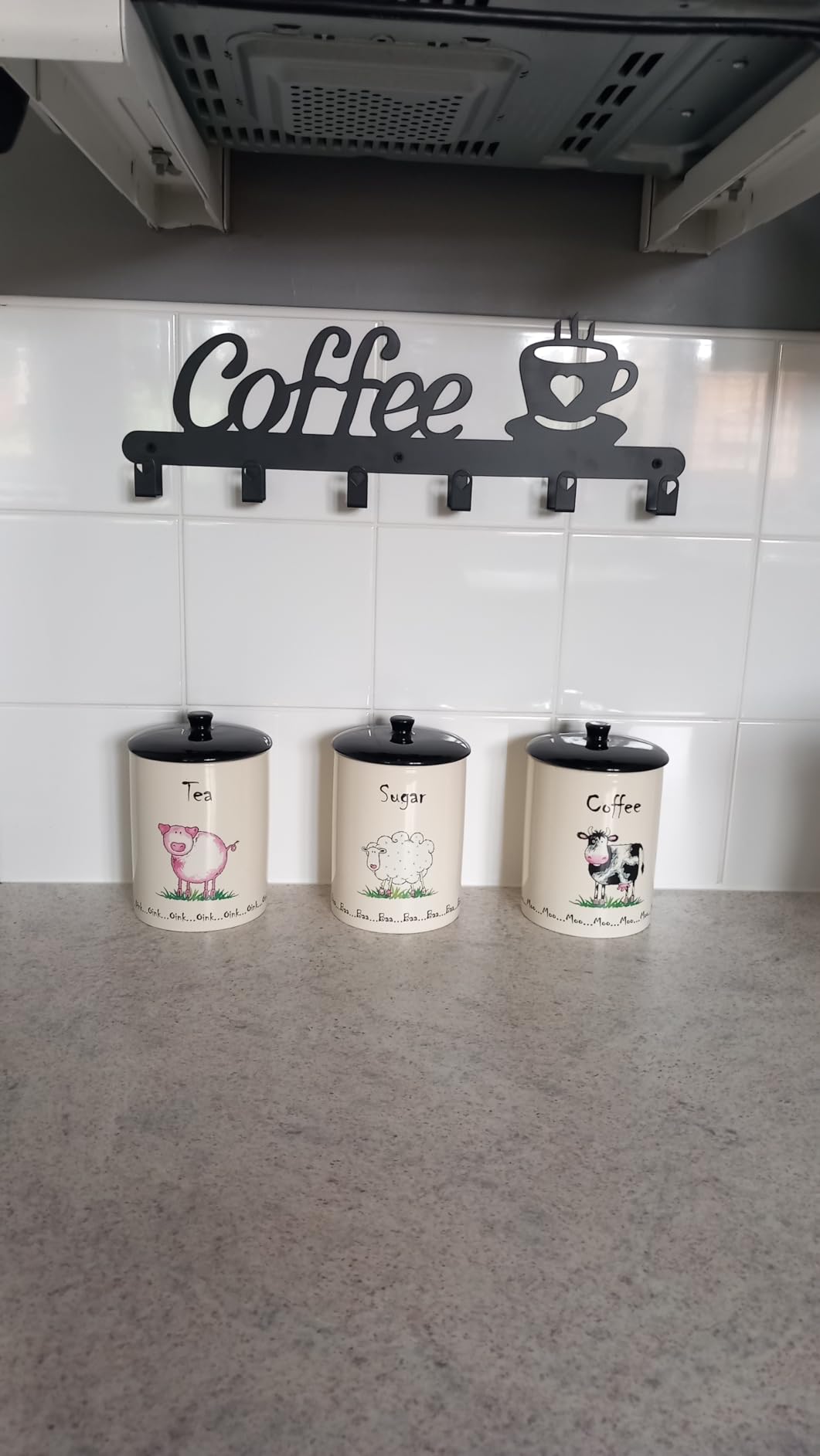 NIZEAMI Coffee Mug Holder Wall Mounted 6 Hooks Cup Holder Mug Storage ...