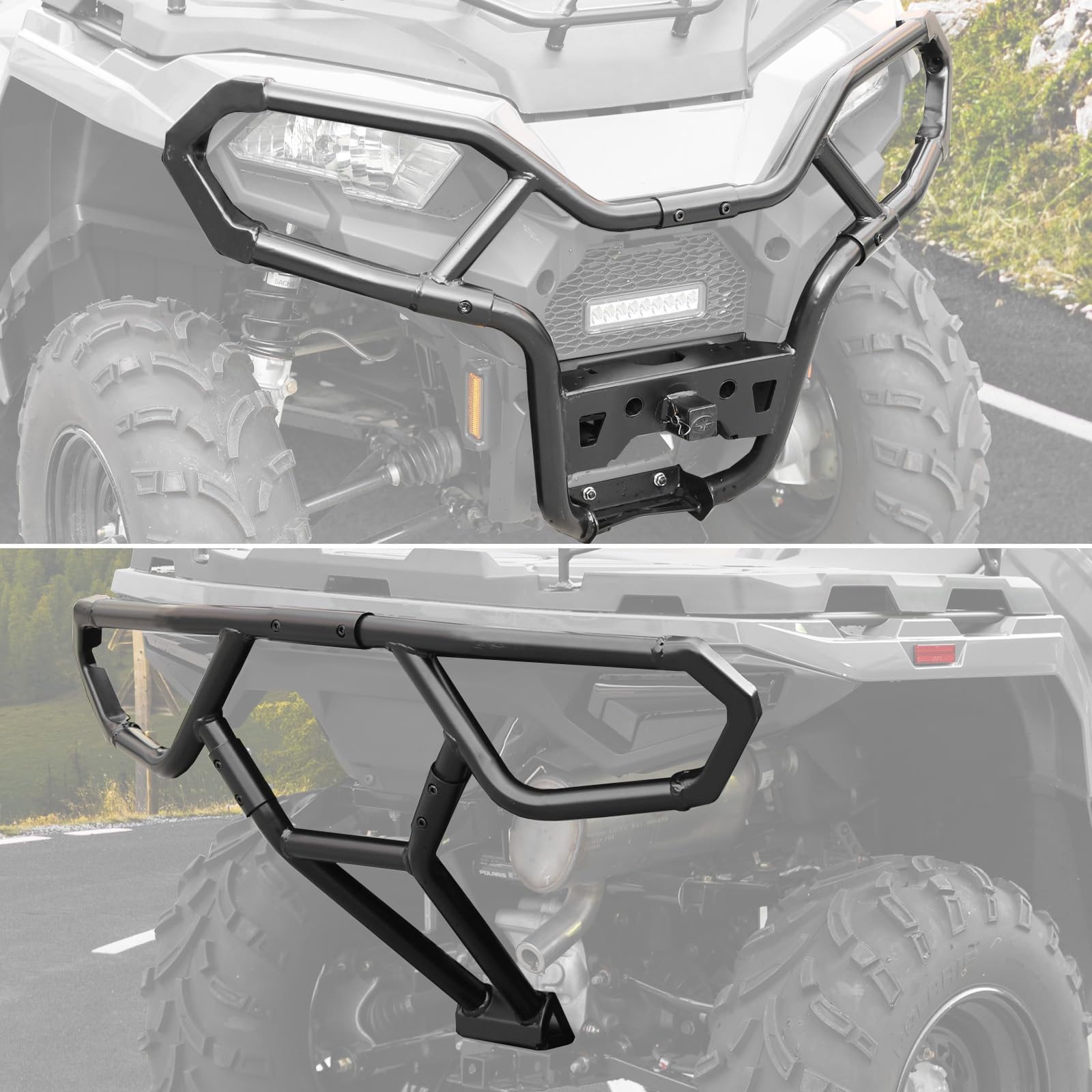 Amazon.com: A & UTV PRO Rear Brushguard for Polaris Sportsman 450/570 ...
