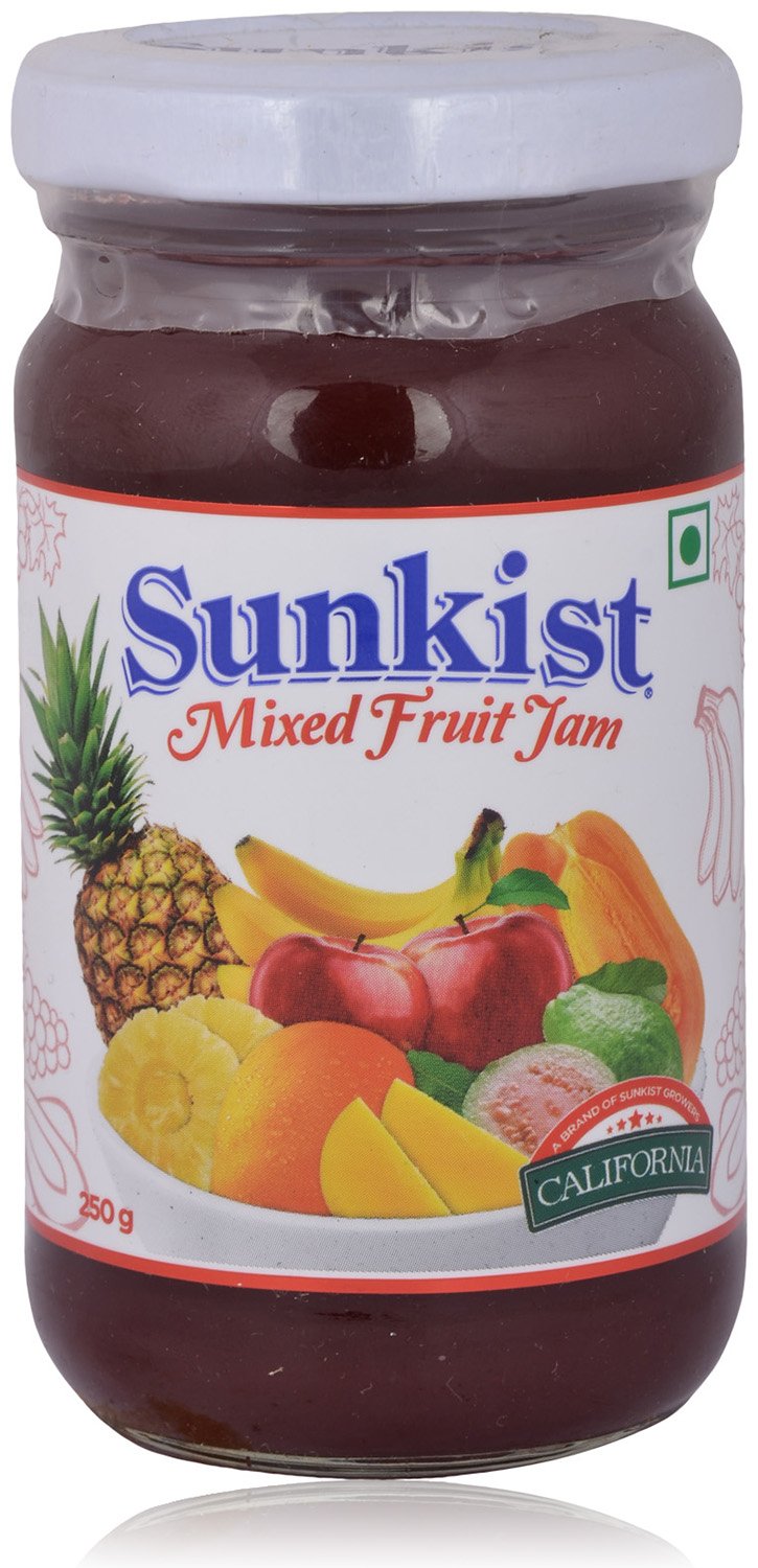 Sunkist Fruit Jam - Mixed, 250g Pouch : Amazon.in: Grocery & Gourmet Foods