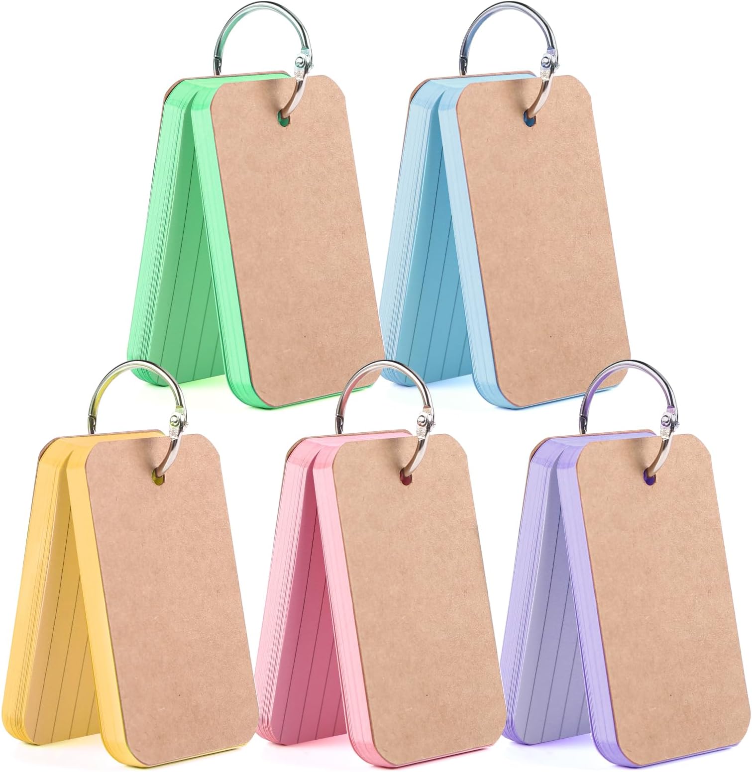 Amazon.com : HIBOX 250PCS Multicolor Index Cards, 2 x 3.4 Inches Flash ...