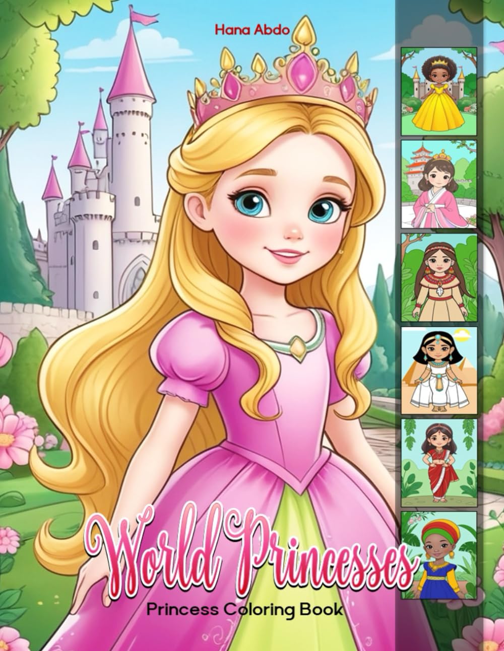 Princess Coloring Book: Princess Girl Coloring Book - Cute Little ...