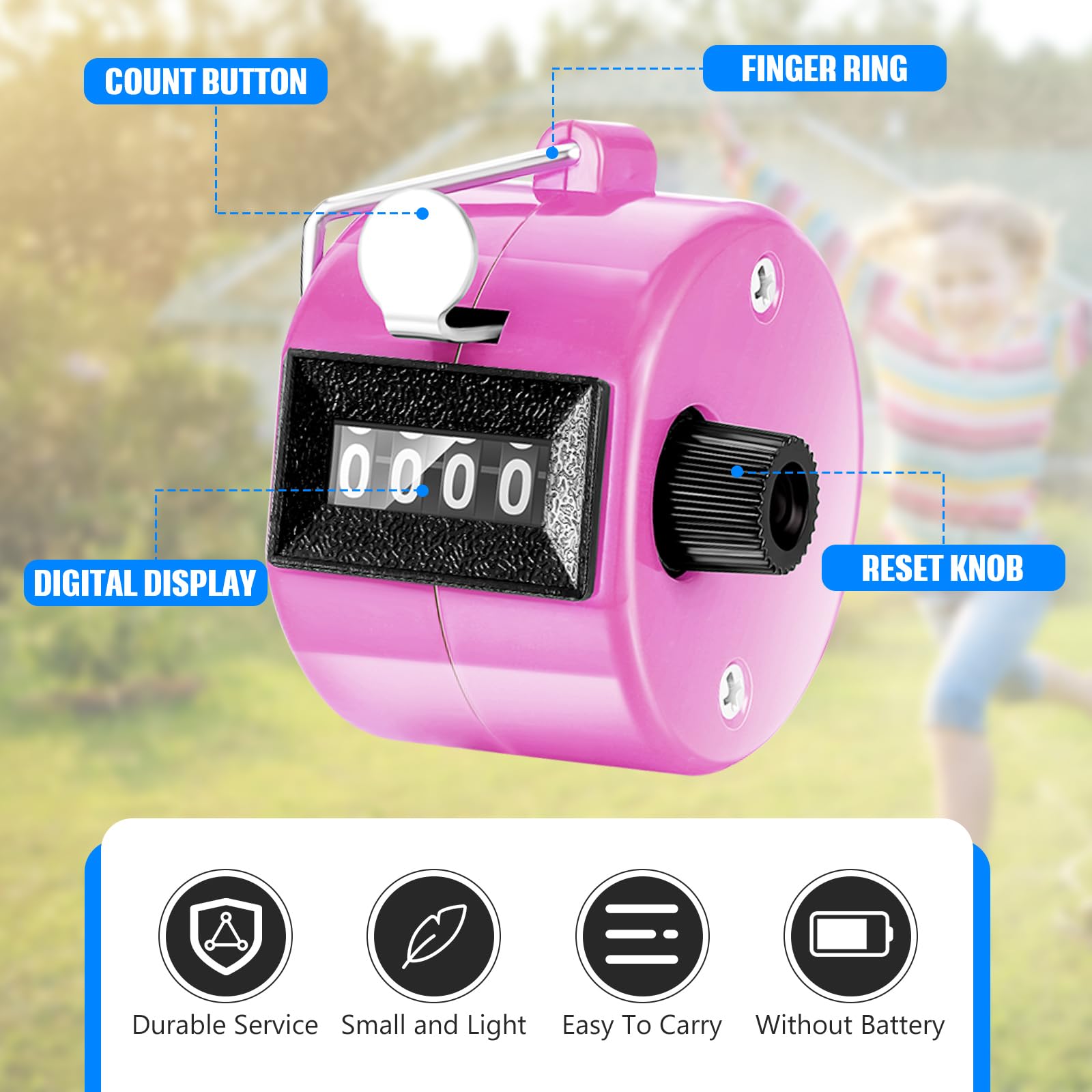 Snapklik.com : TOODOO 6 Pack Hand Tally Counter 4 Digit Mechanical Palm ...