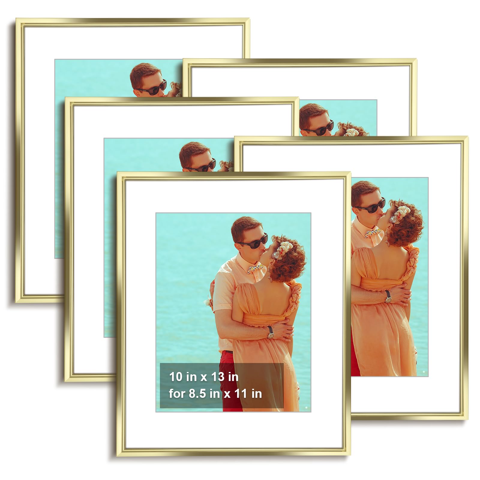 Amazon.com - euwazram 10x13 Picture Frames - Set of 5, Matte Gold 10x13 ...