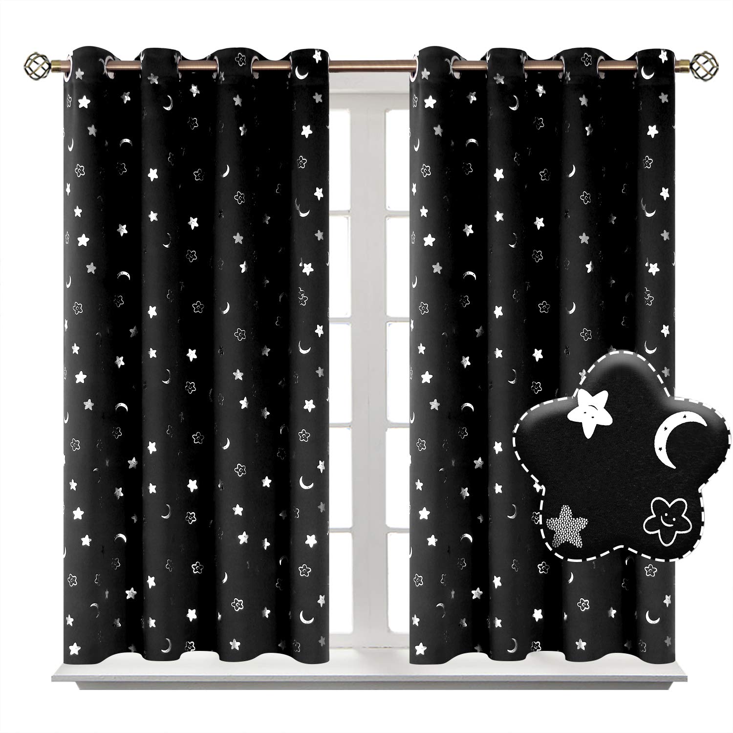 Save on BGment Moon and Stars Blackout Curtains for Kids B...BGment ...