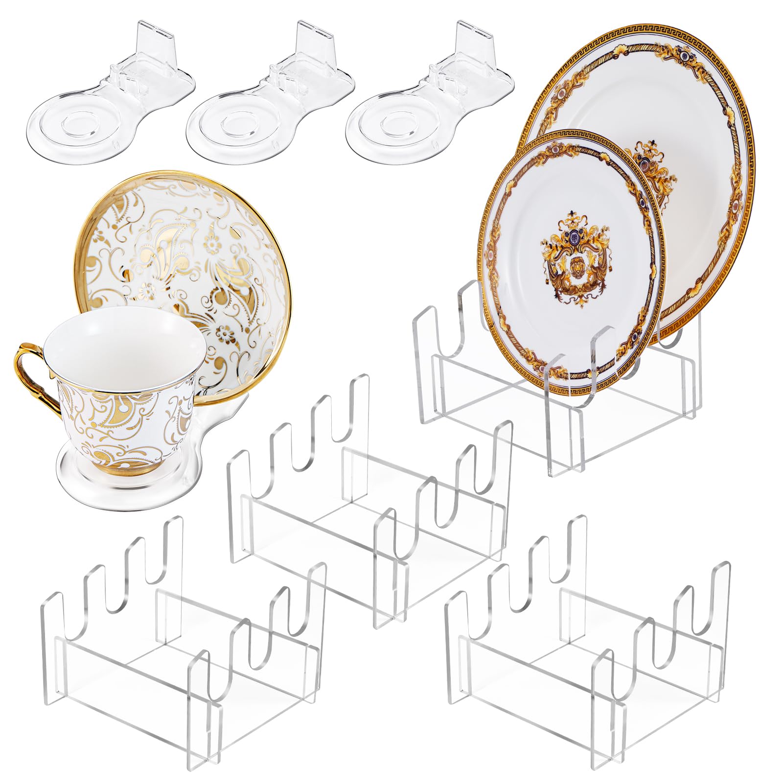 Plastic Tea Cups Hipiwe Acrylic Display Stand, Three Metal Peg Display ...