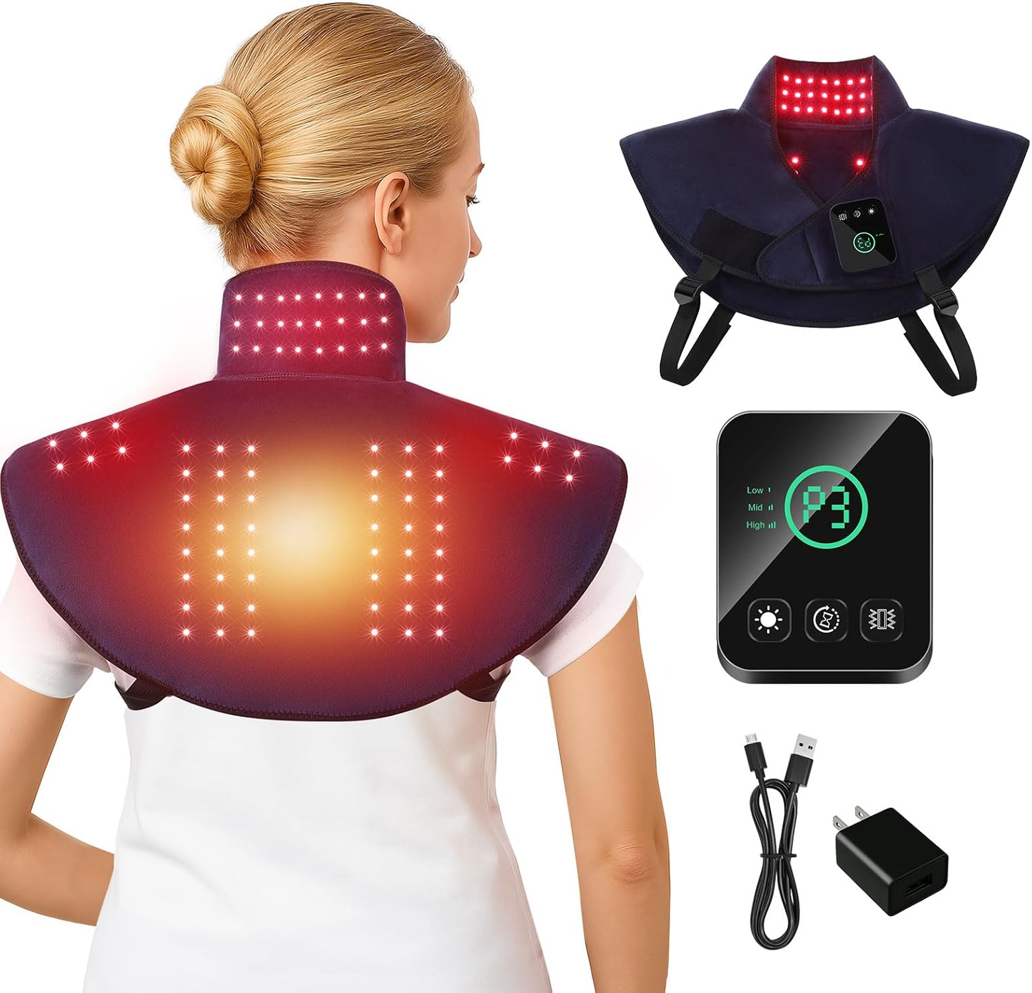 Amazon.com: Cordless Red Light Therapy for Neck Shoulder Pain Reilef ...