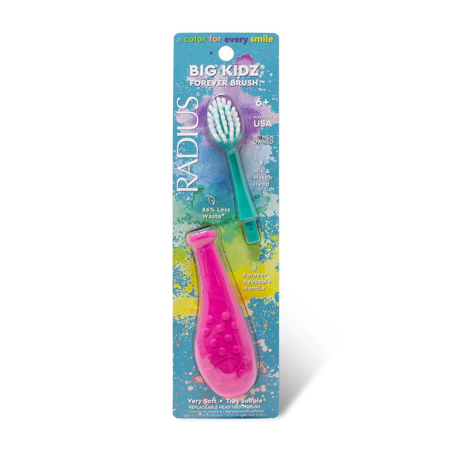 RADIUS Big Kidz Forever Brush – Cepillo de dientes reemplazable para ...