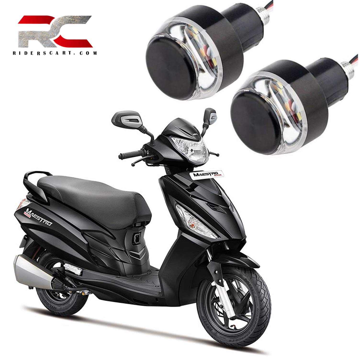RIDERSCART Motorcycle Handlebar Turn Signal LED Light Indicator, Color ...