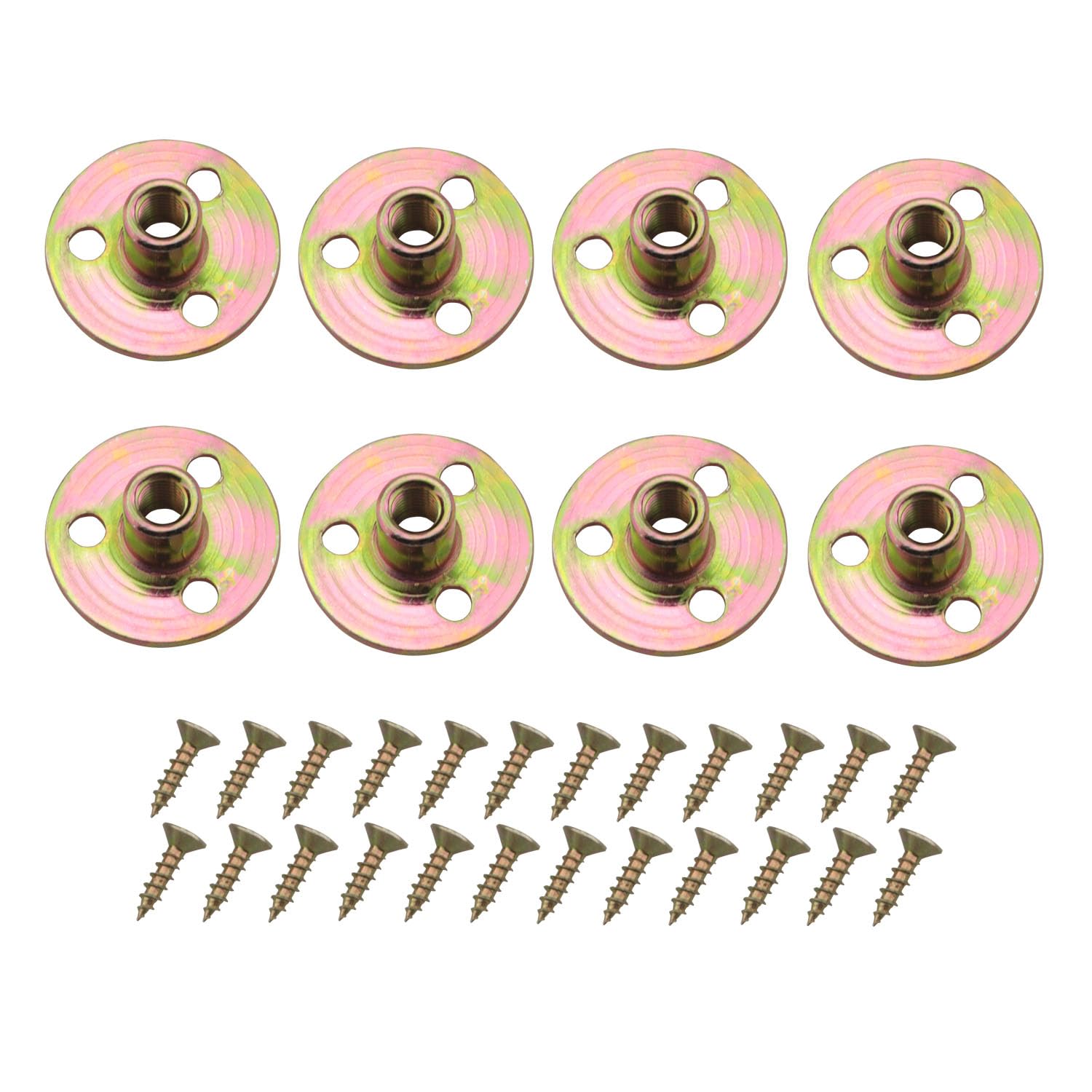 YHXiXi Furniture Legs Mounting Plates Carbon Steel T Nuts Round Base ...