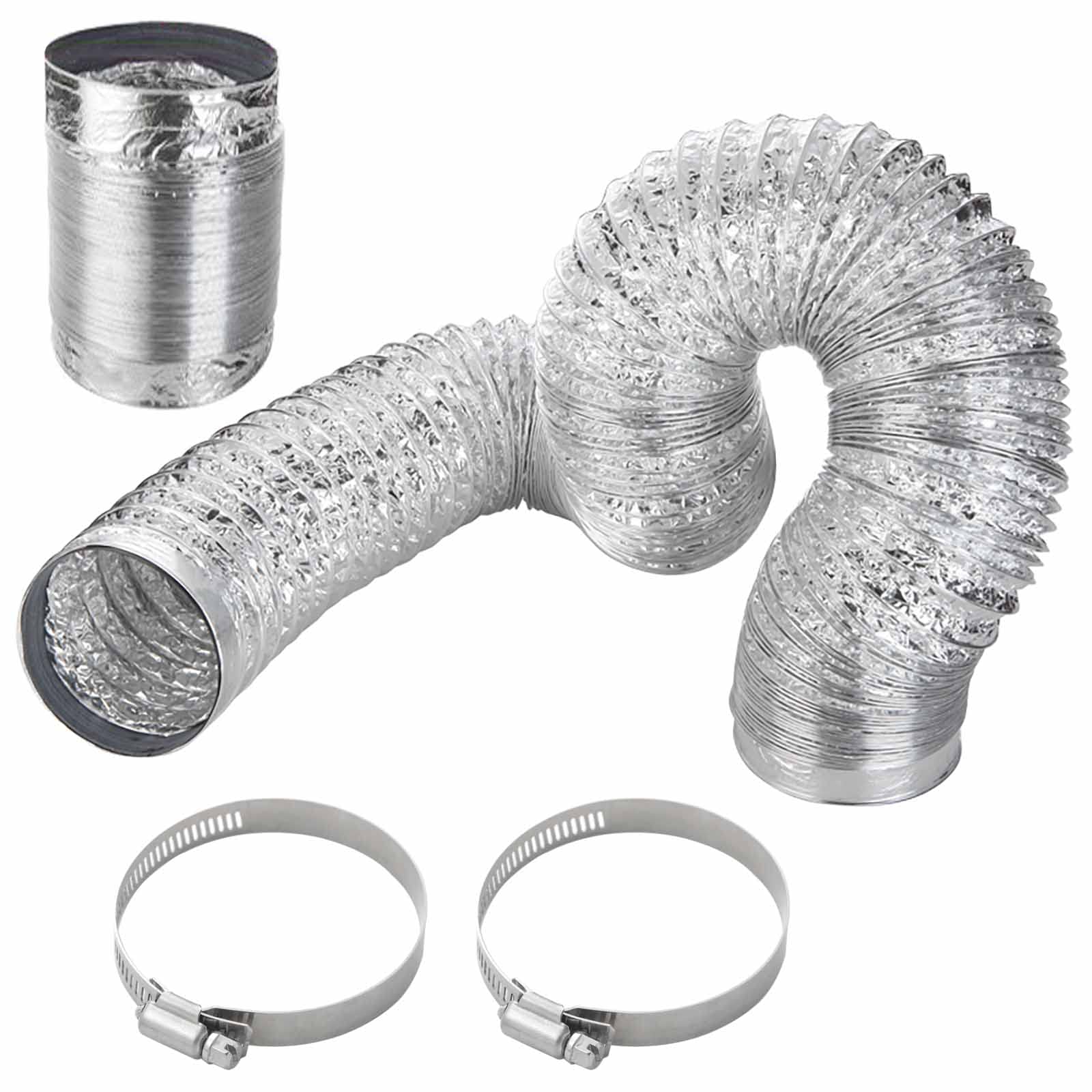 QISF 100mmx3M Aluminium Foil Flexible Ducting,Air Duct Flexible Hose ...