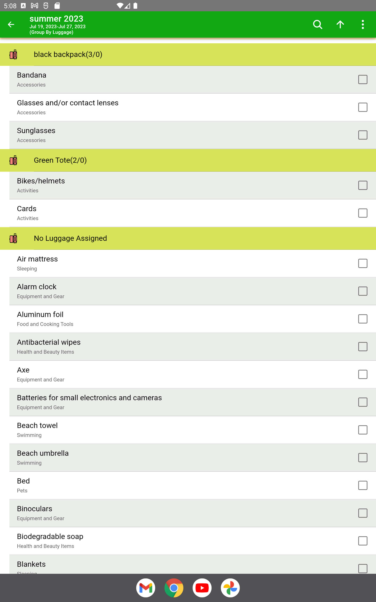 Packing List 2 - App on Amazon Appstore