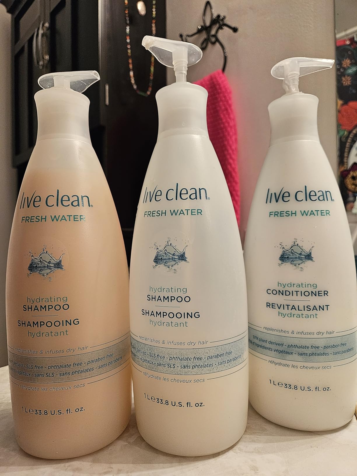 Live Clean Fresh Water Shampoo & Conditioner (2 X 1L), 3 Liter : Amazon ...