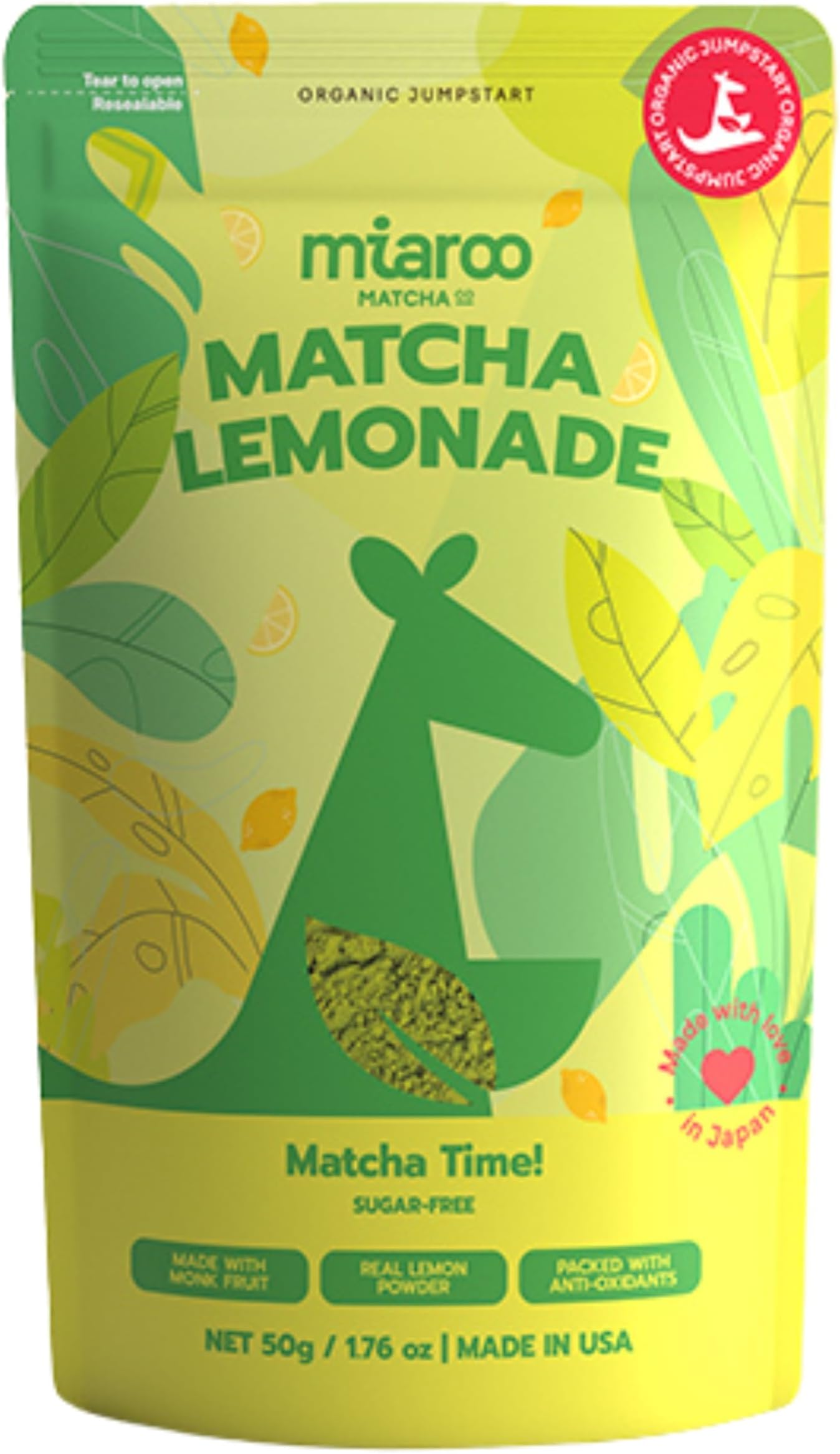 Amazon.com: Lemonade Matcha 50g (25 Servings, Sugar-Free, Monk Fruit ...