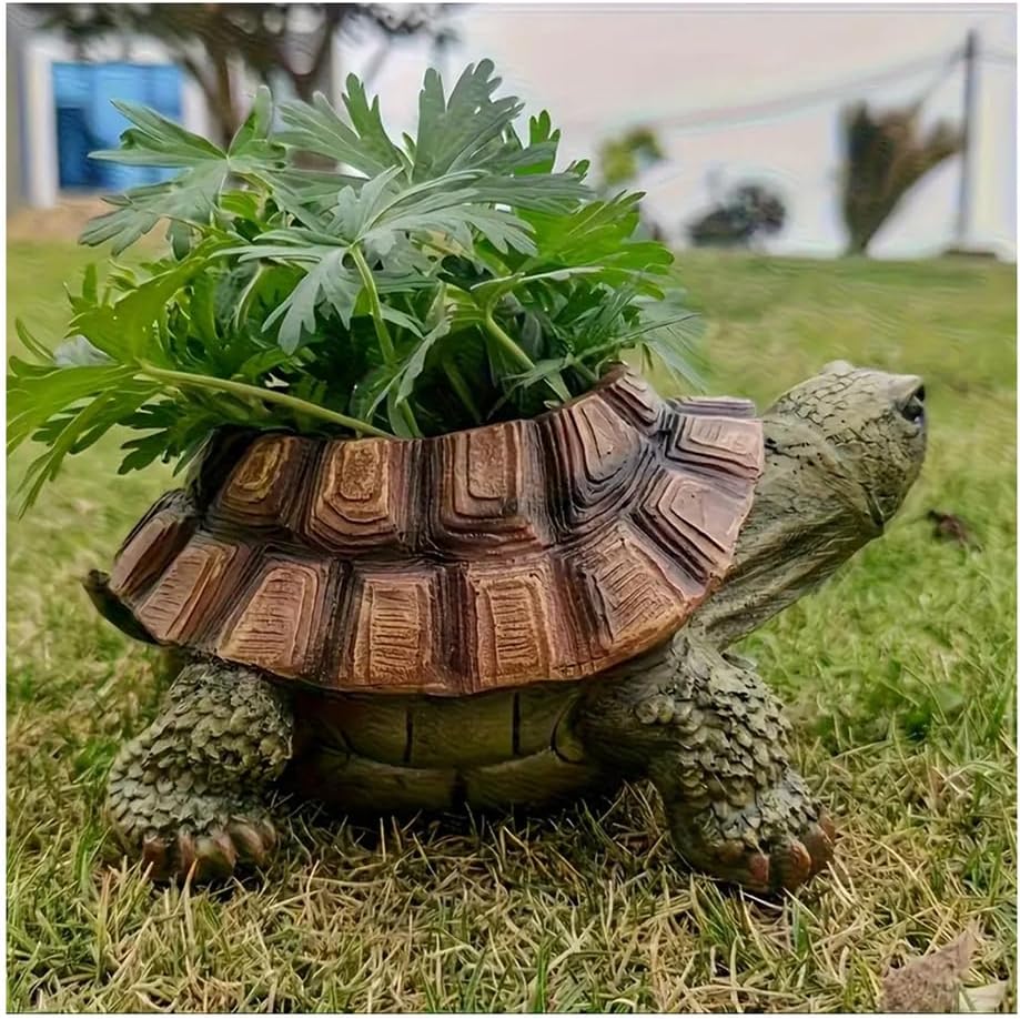 Amazon.com : AOPPLSOT Turtle Decorative Flower Pots, Funny Turtle ...