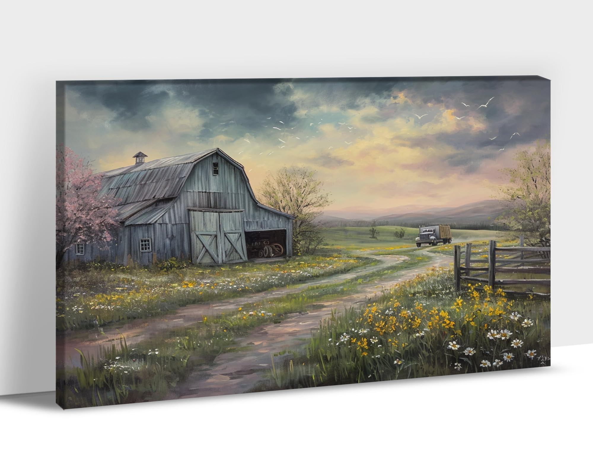 Amazon.com: Farmhouse Barn Wall Art, Farmhouse Pictures Wall Decor ...