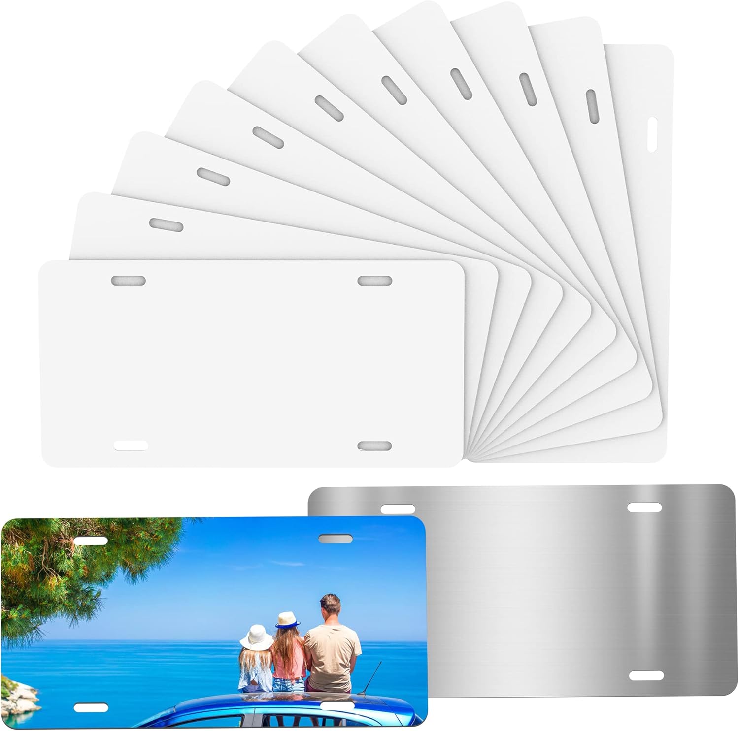 Amazon.com: 10Pcs UV Printed License Plate Blank DIY Picture Blank ...