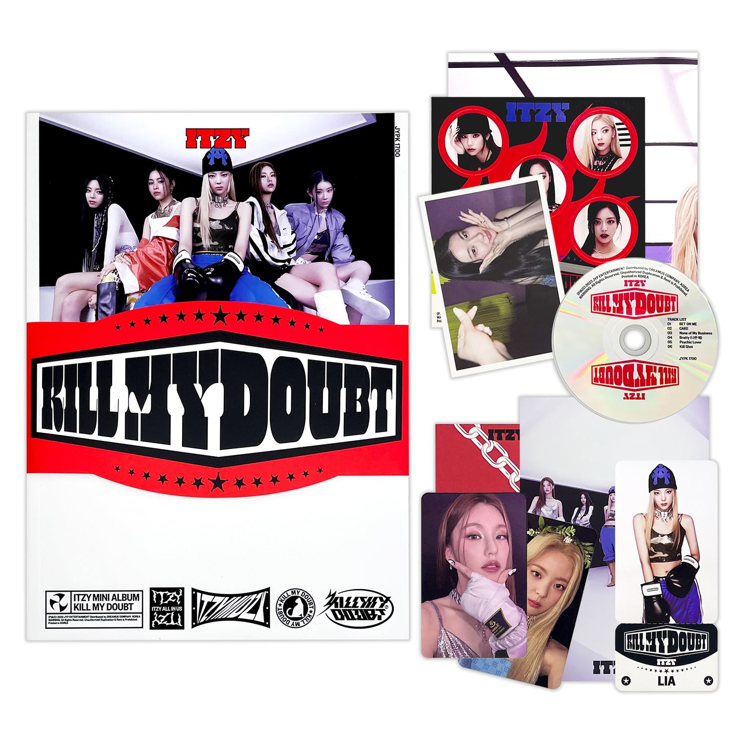 ITZY - Photobook + Champion Belt + Photocards + Lyric Book + Postcard ...