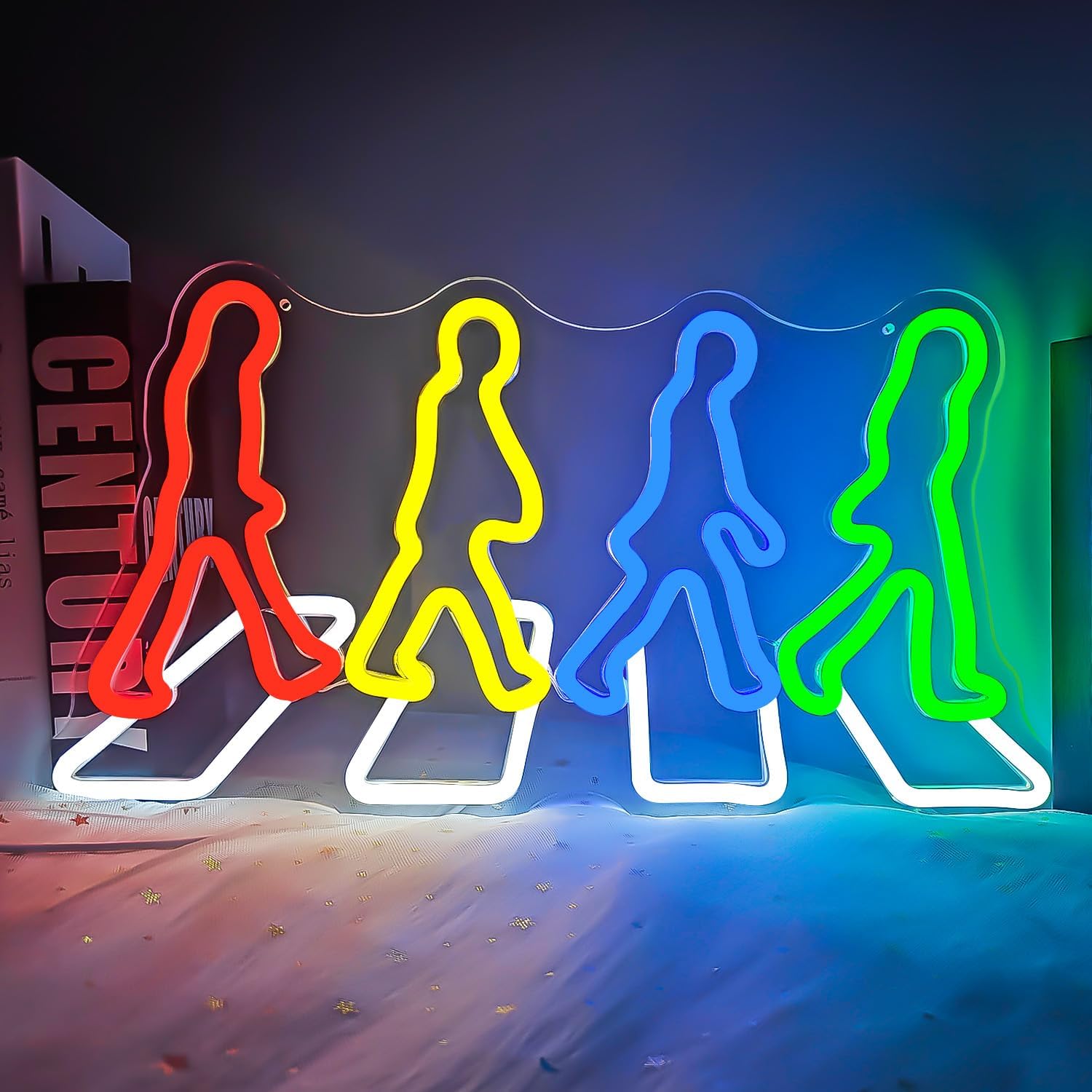 Amazon.com : Rock Band Neon Sign Music Neon Lights Wall Art Rock Led ...