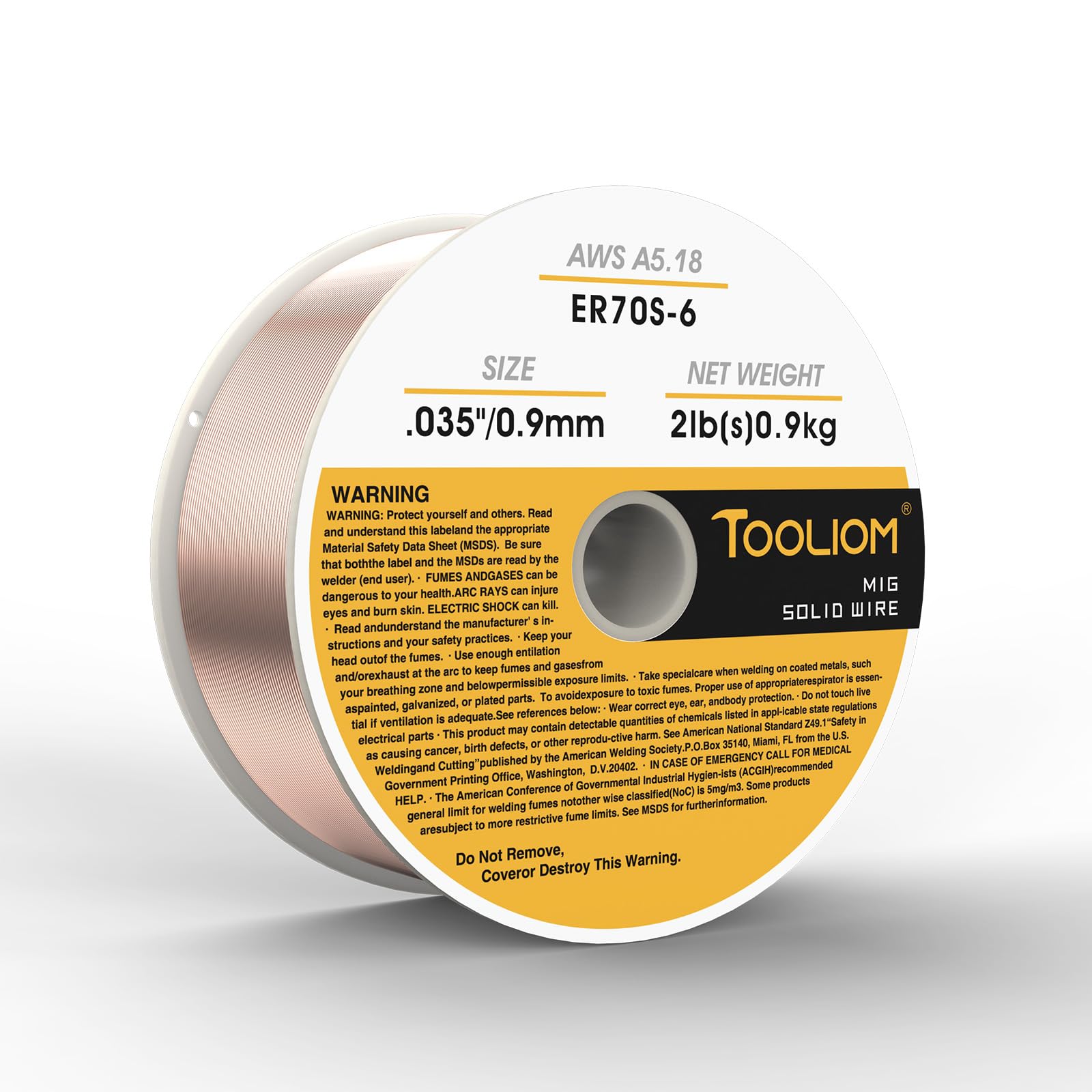 Snapklik.com : TOOLIOM ER70S-6 .035"(0.9 Mm) Mild Steel MIG Solid Welding Wire On 2-Pound Spool ...