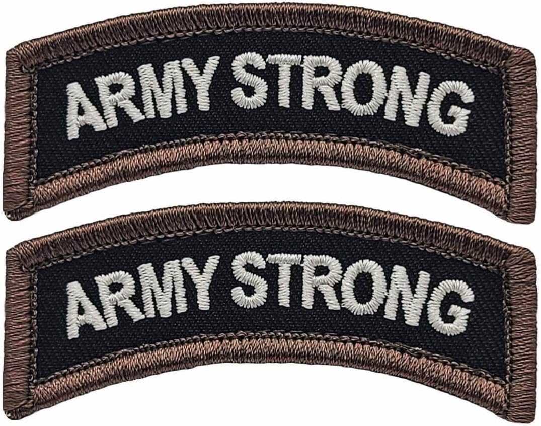 Amazon.com: Army Strong Rocker Tab Embroidered Tactical Patch | 2PC ...