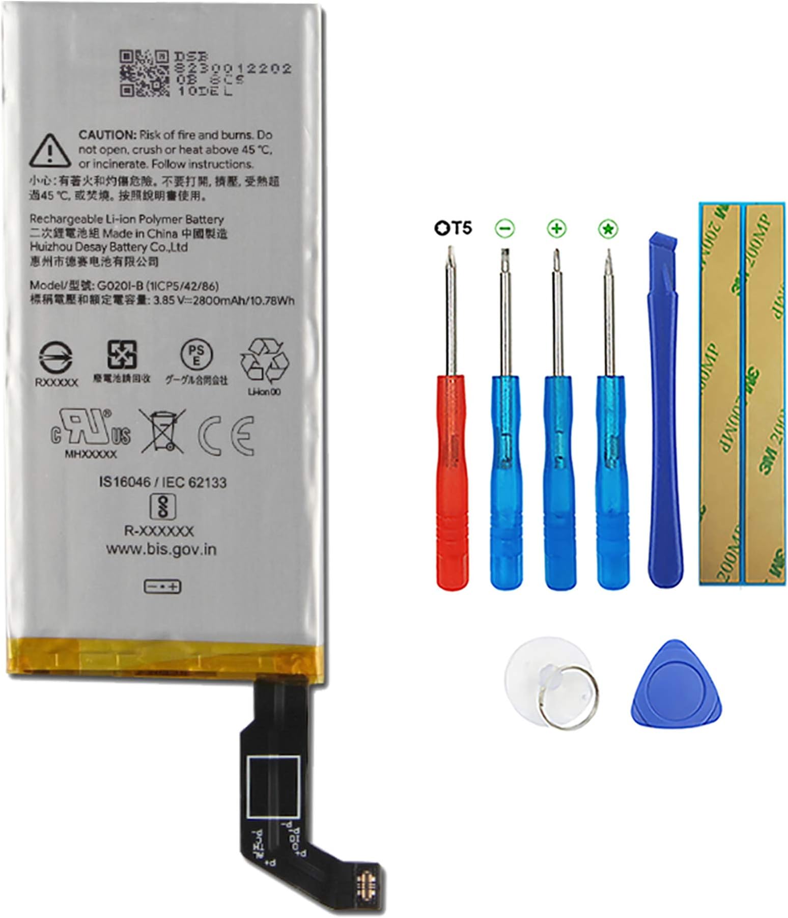 Amazon.com: SHENMZ for Pixel 7a Battery Replacement Kits Compatible ...
