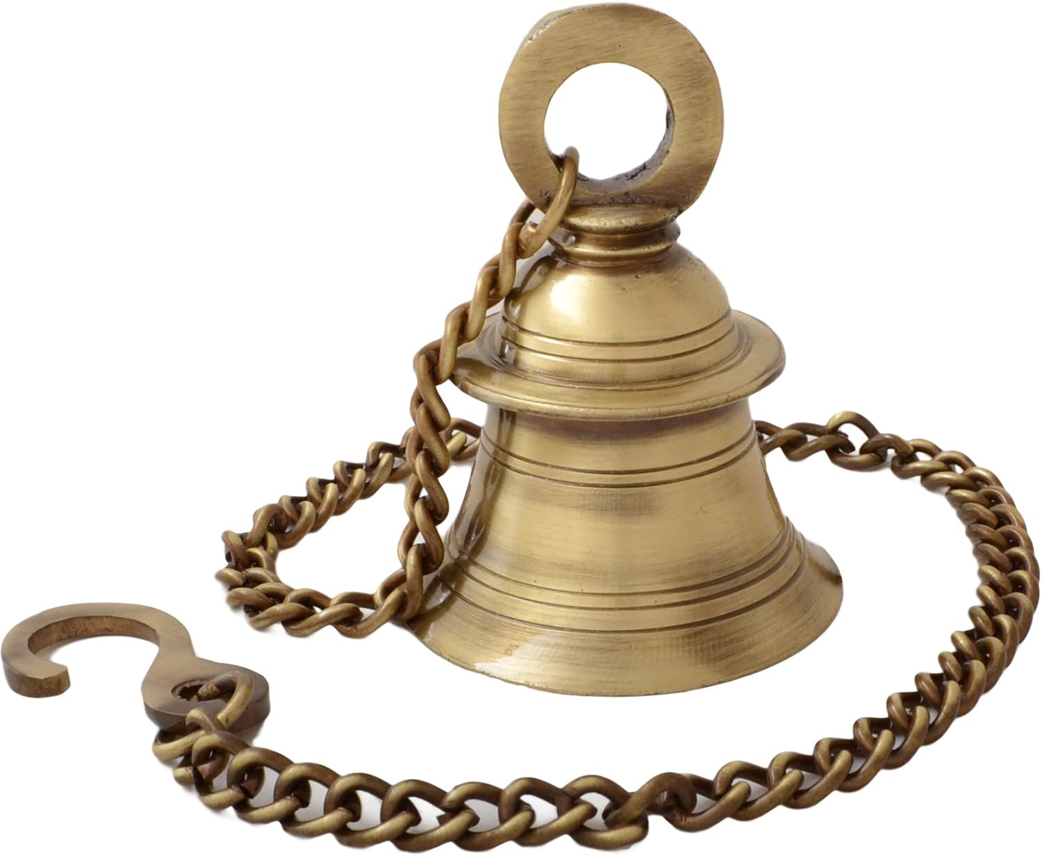 Amazon.com: Two Moustaches Brass Hanging Bell with Chain : Industrial ...