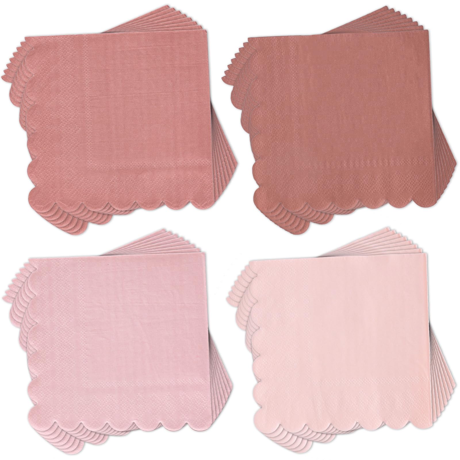 Amazon.com | Whaline 100Pcs Dusty Pink Cocktail Napkin Dusty Pink ...