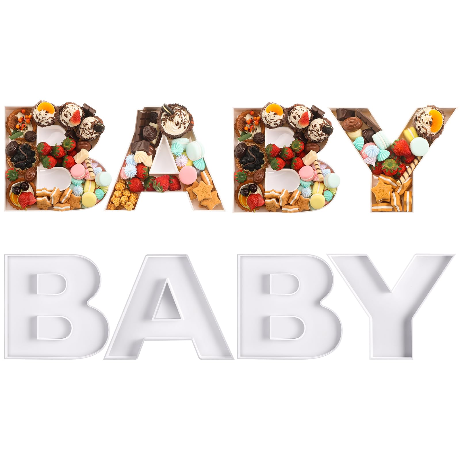 Amazon.com: RattanView 4 Pieces 10'' Acrylic Letter Charcuterie Baby ...