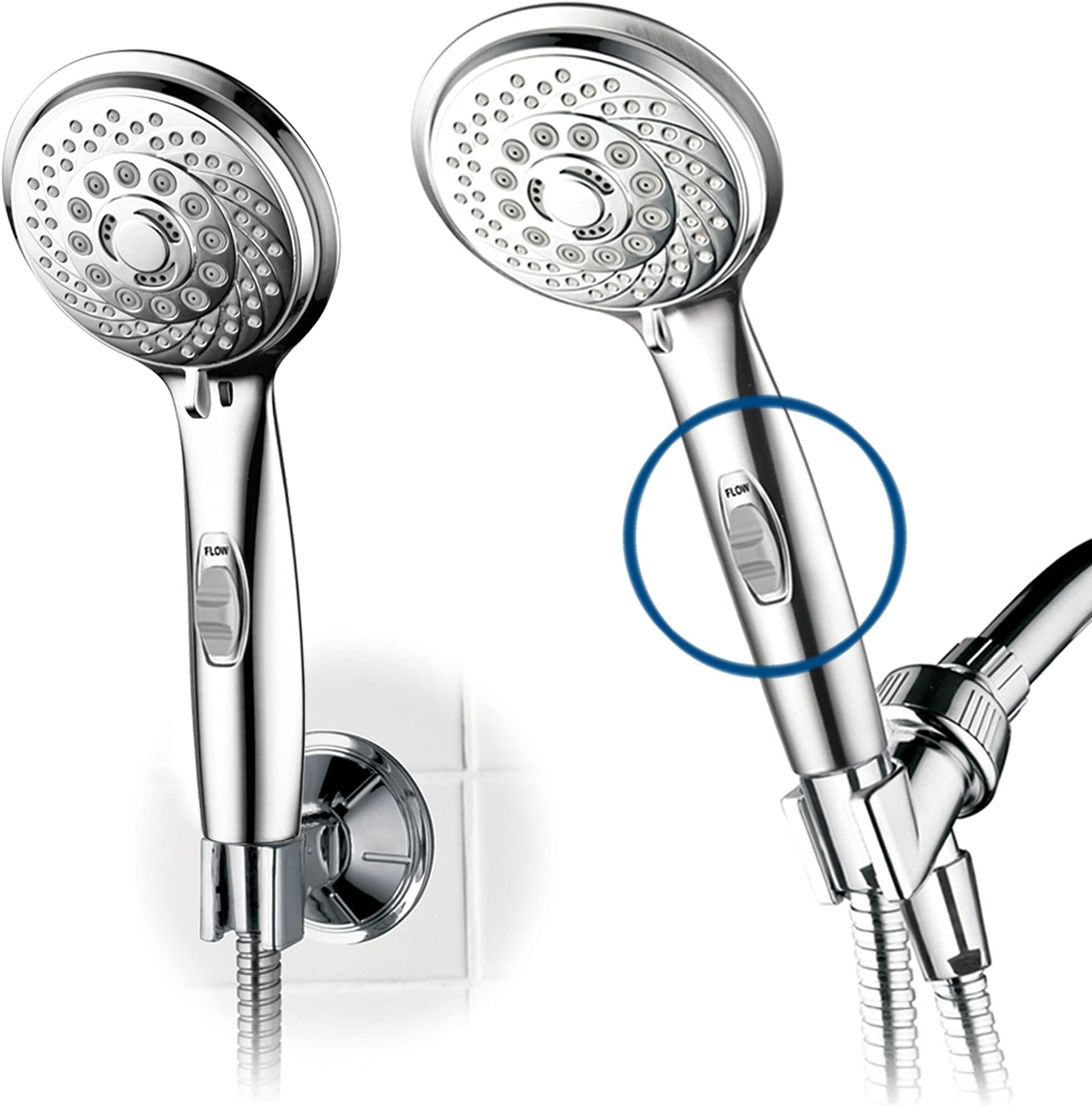 PHYXON Handheld Shower Head with On/Off Switch - High Pressure 5 ...