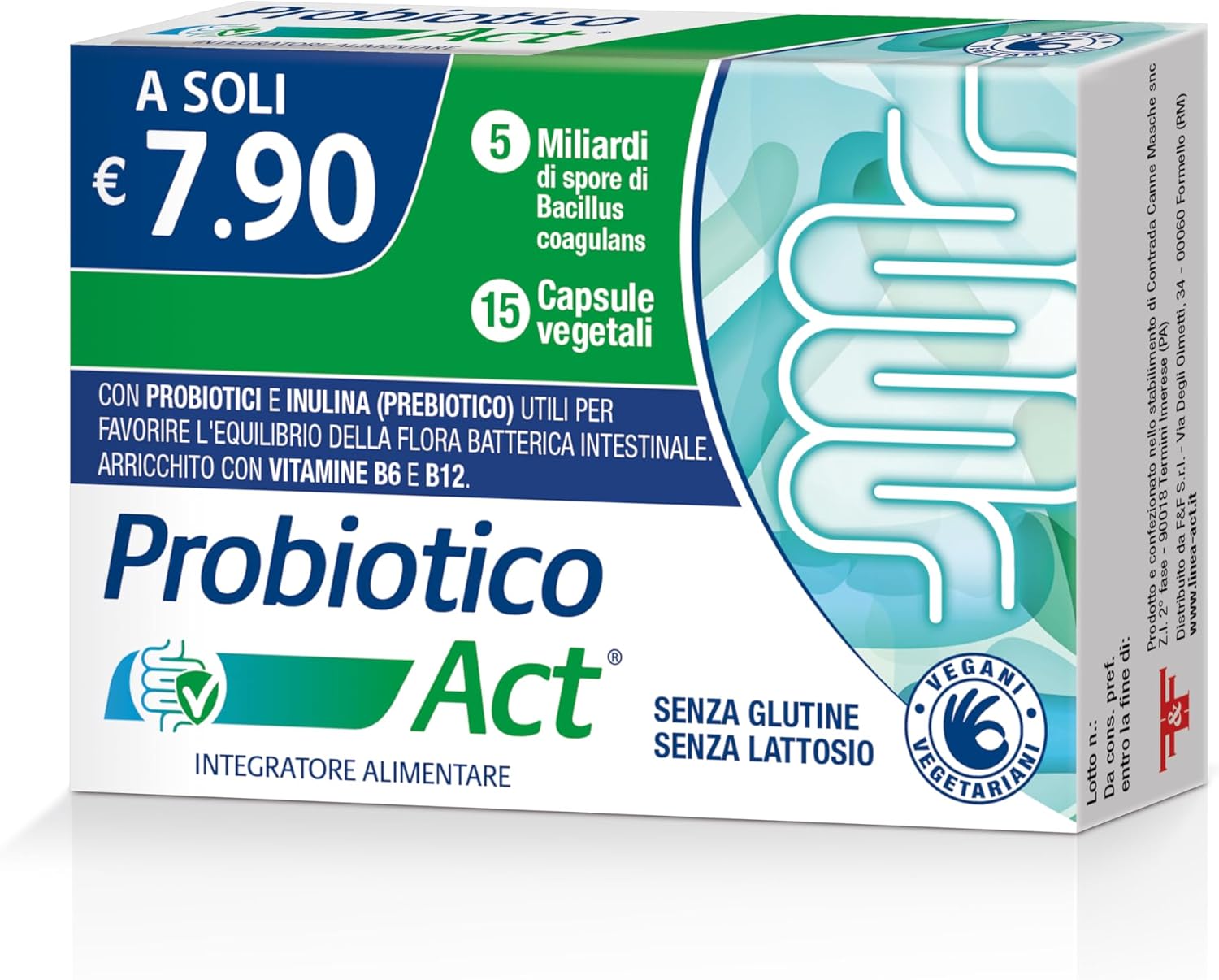 Probiotico Act, Integratore Alimentare con 5 Miliardi di Probiotici per ...