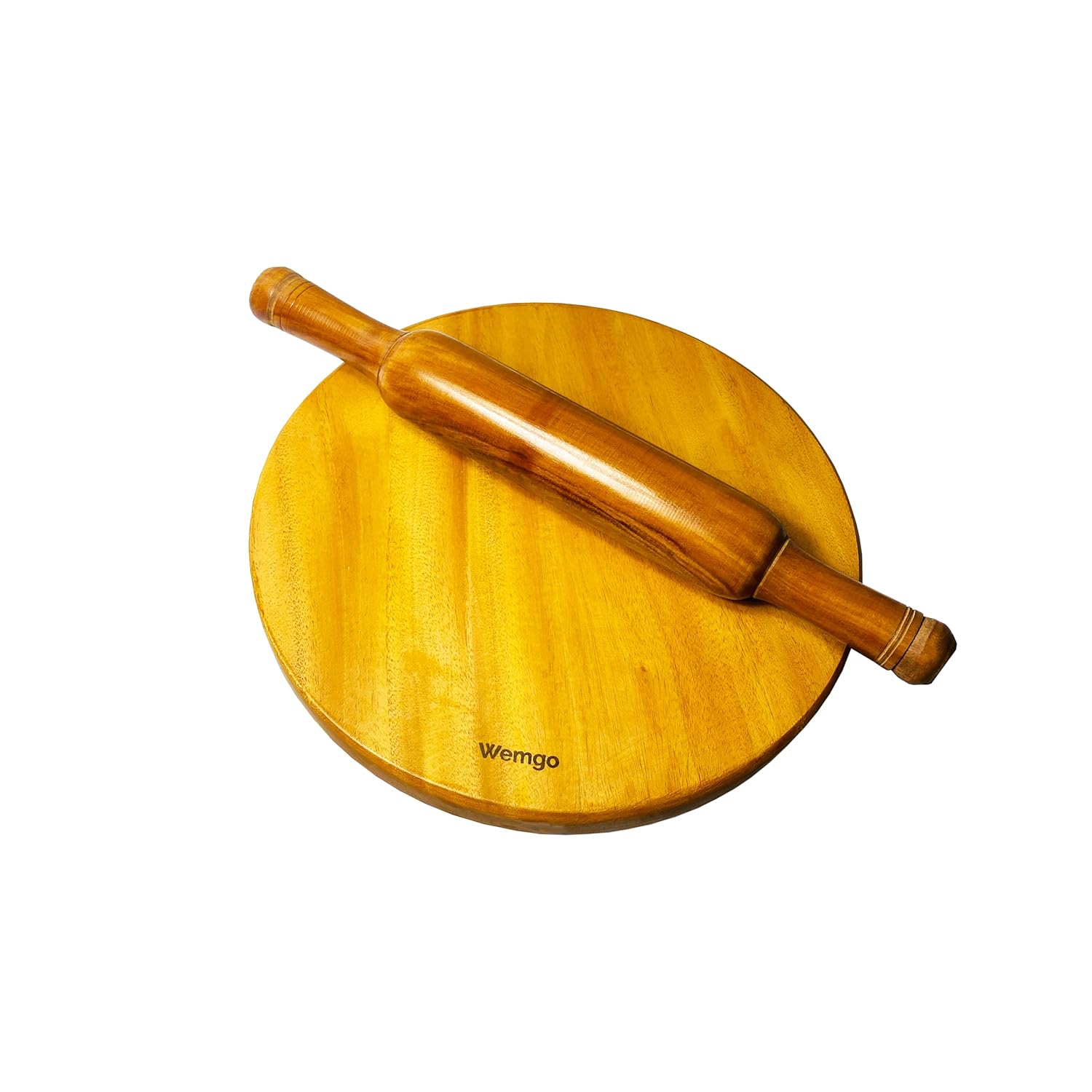 Buy Wemgo Handcrafted Wooden Chakla Belan Rolling Pin Board | Carved ...
