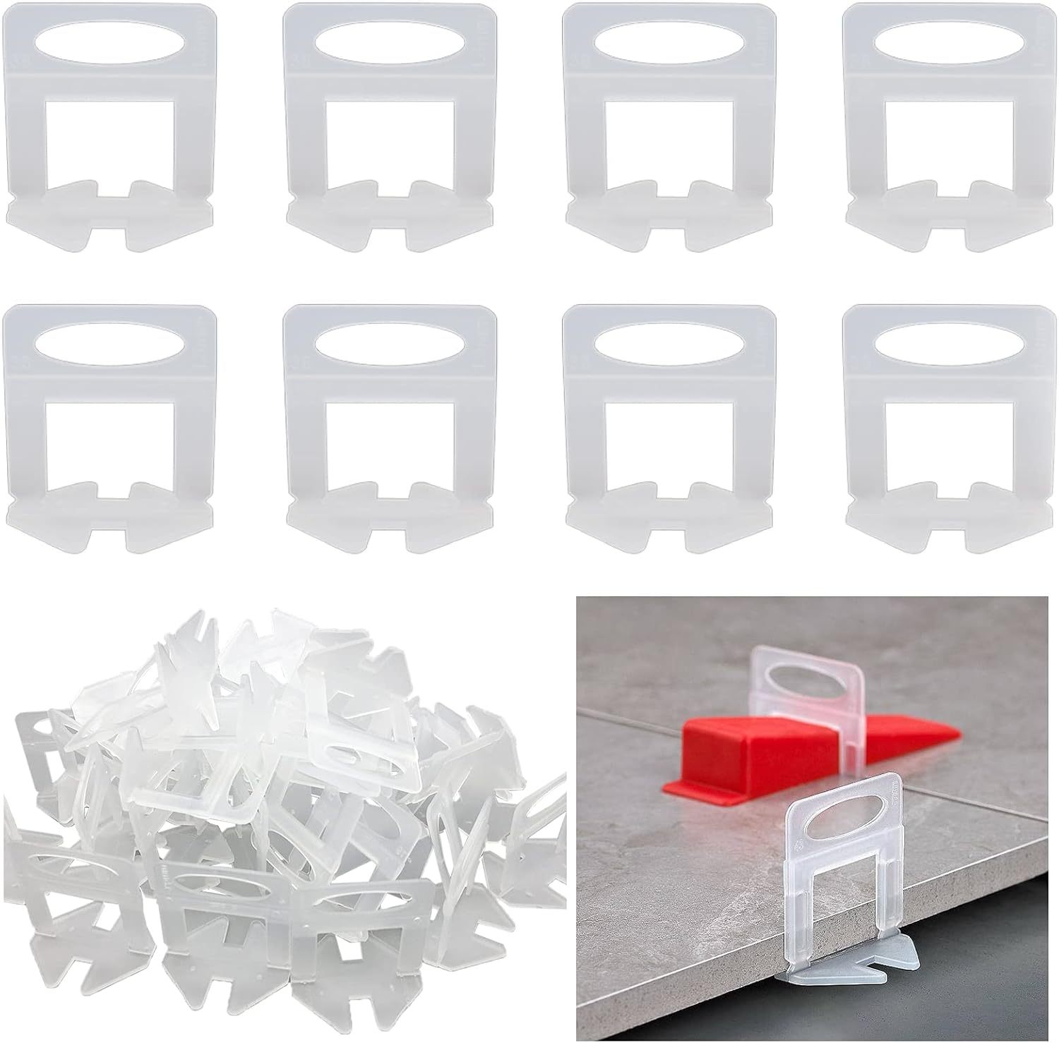 Tile Leveling System Clips 400 Piece Tile Leveling Clips Tiles Leveler ...