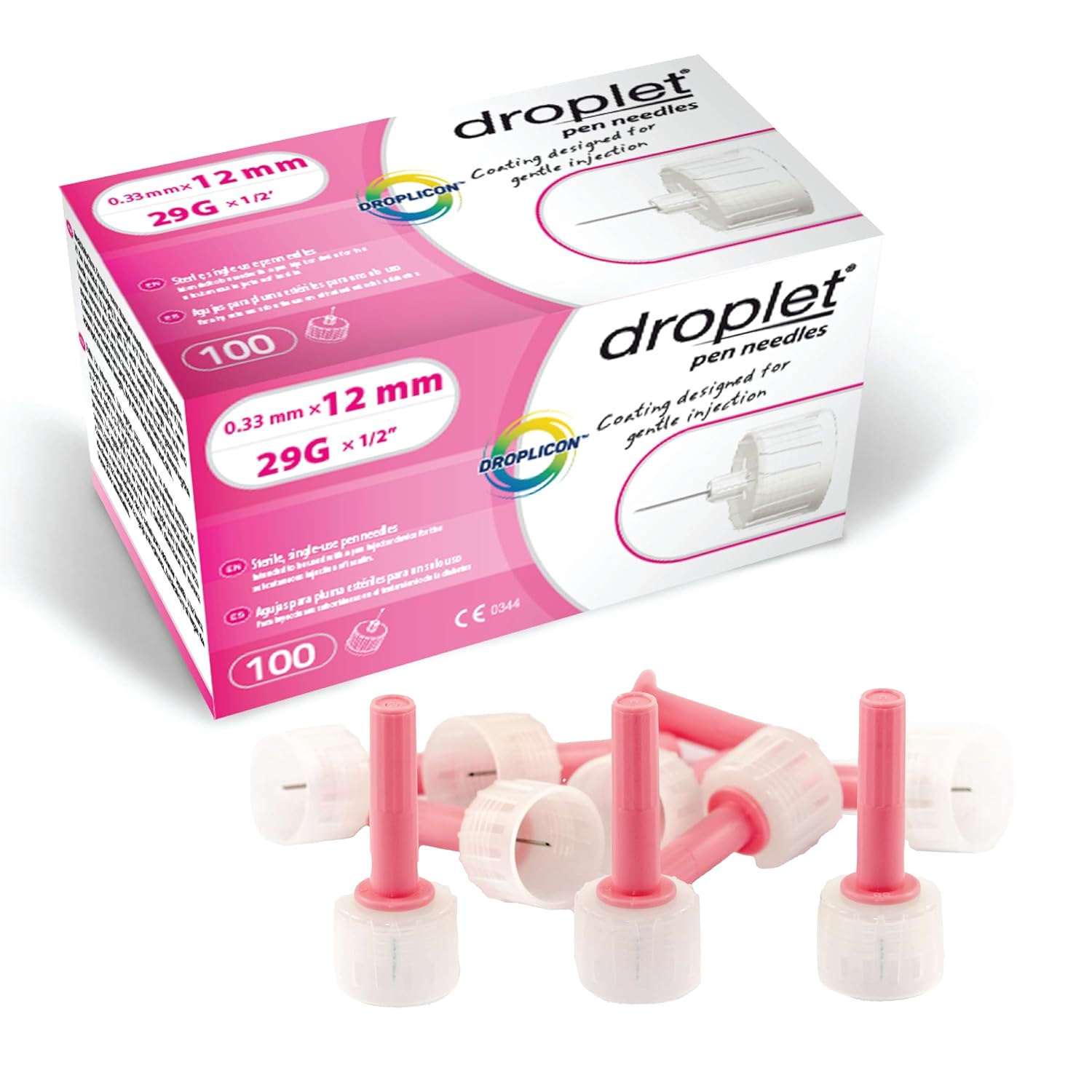 Amazon.com: Droplet Pen Needles 29G x 12mm, 100ct Box, Adjustable Fit ...