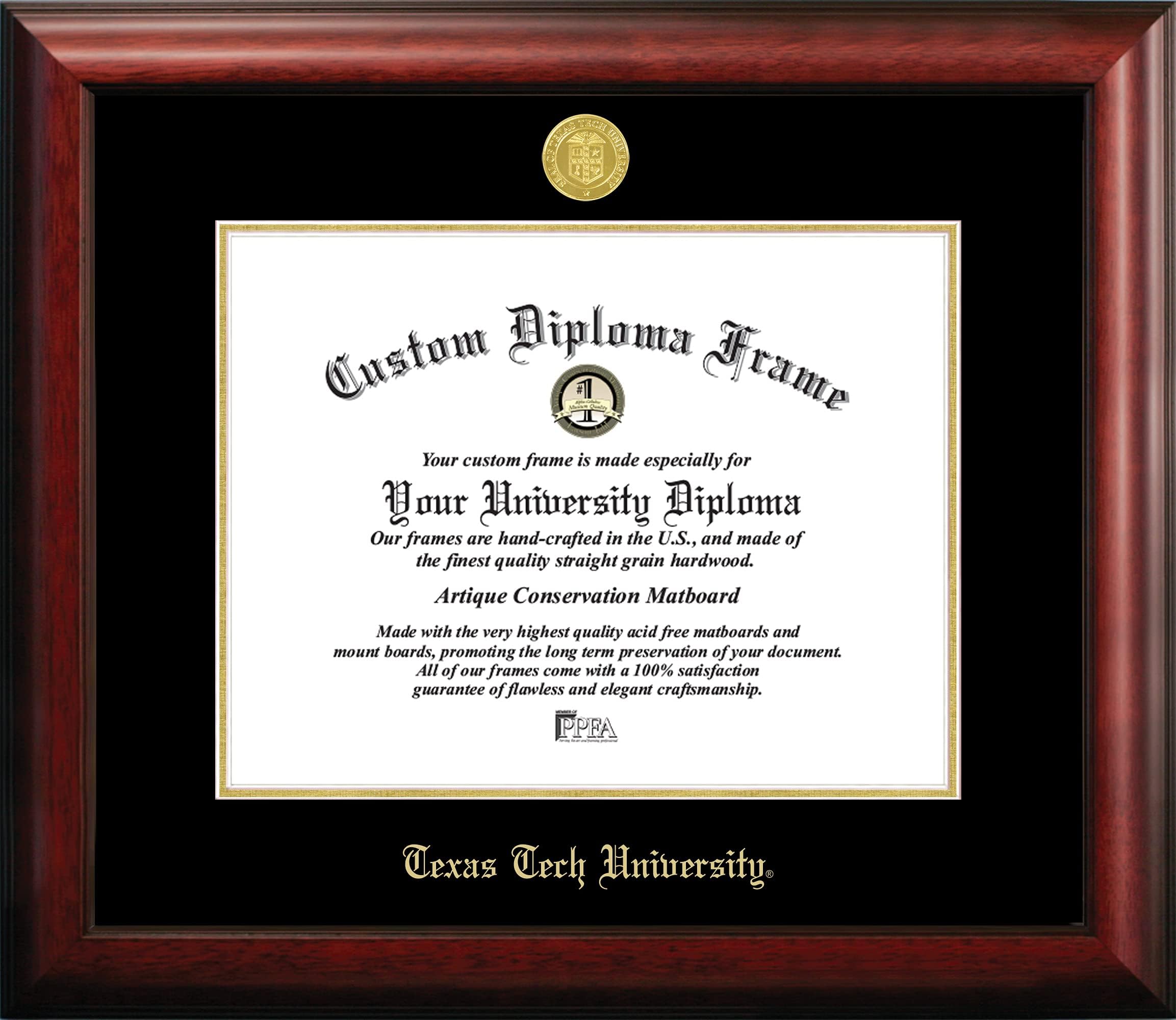 Amazon.com - Campus Images Texas Tech University Red Petite Diploma Frame
