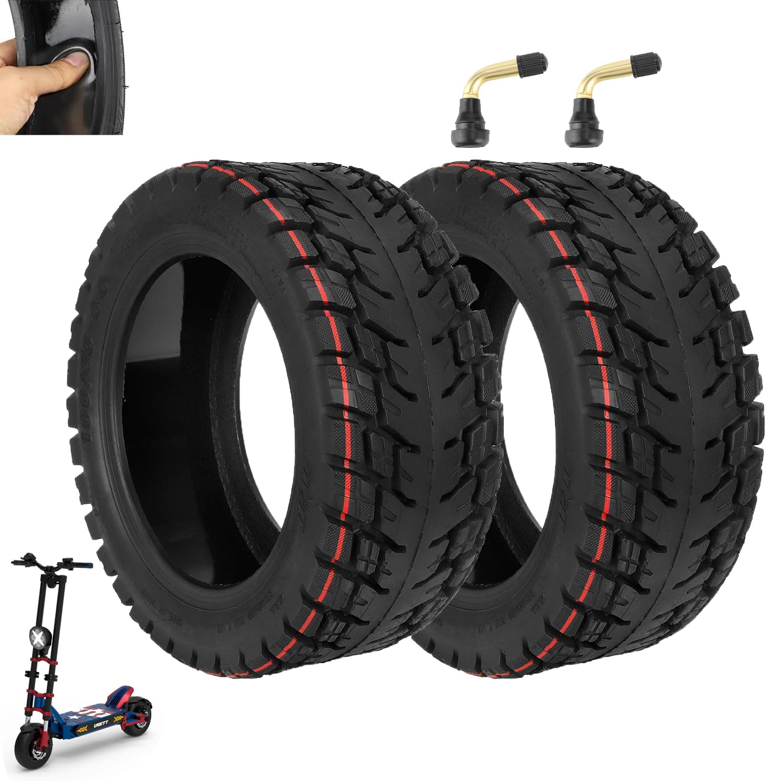 Amazon.com: 1 Pcs 11 inch Tubeless Electric Scooter Tire 90/65-6.5 ...