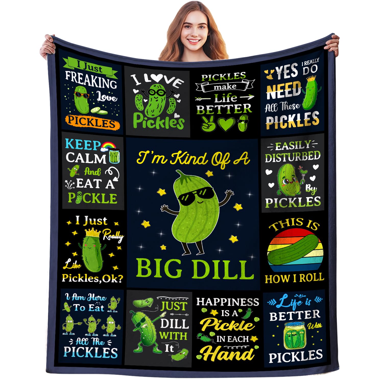 Amazon.com: DikiTeenz Pickle Blanket for Pickle Lovers,Funny Pickle ...