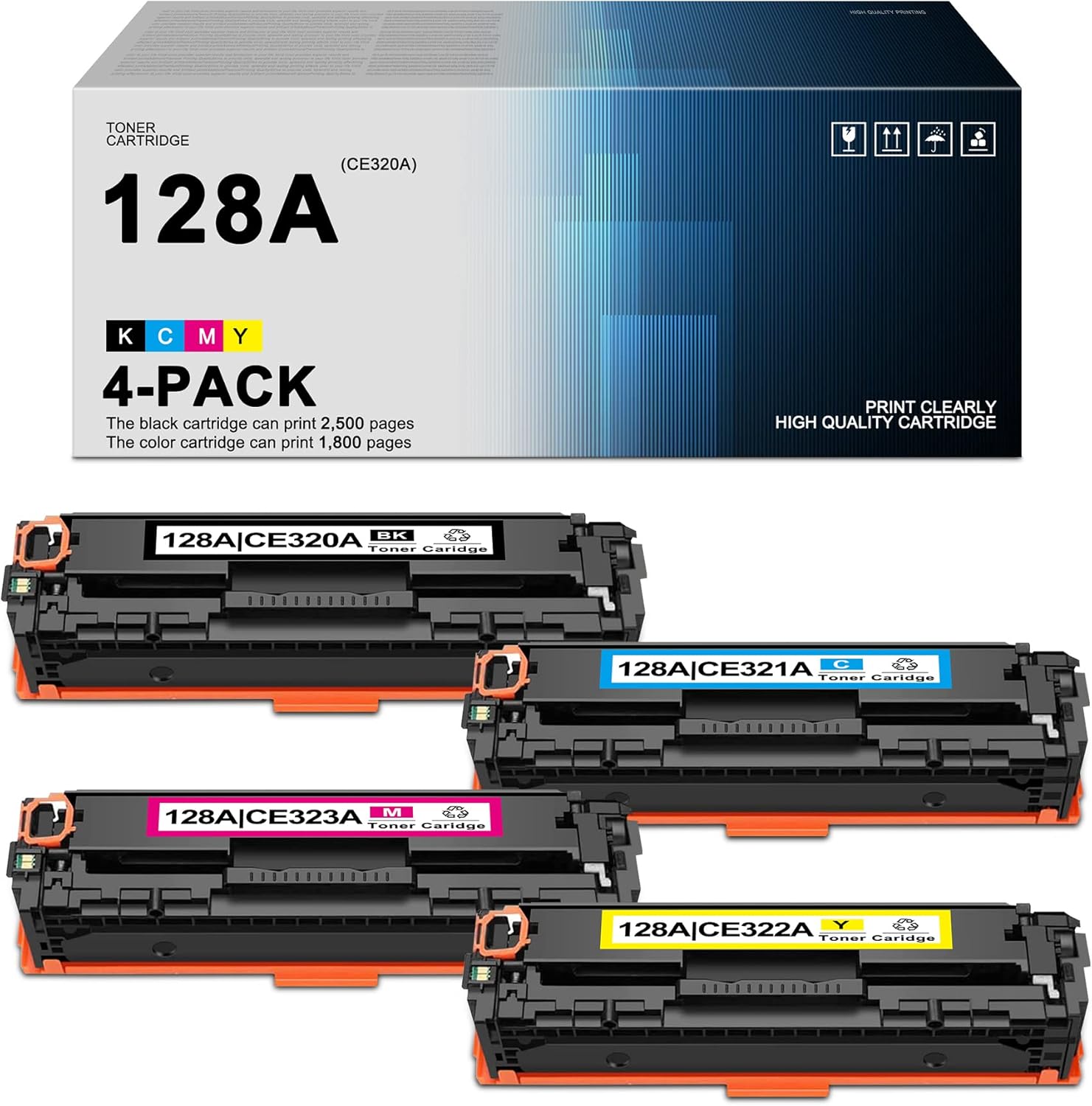 Amazon.com: YOISNER 4 Pack CE320A Set: CE320A CE321A CE322A CE323A ...