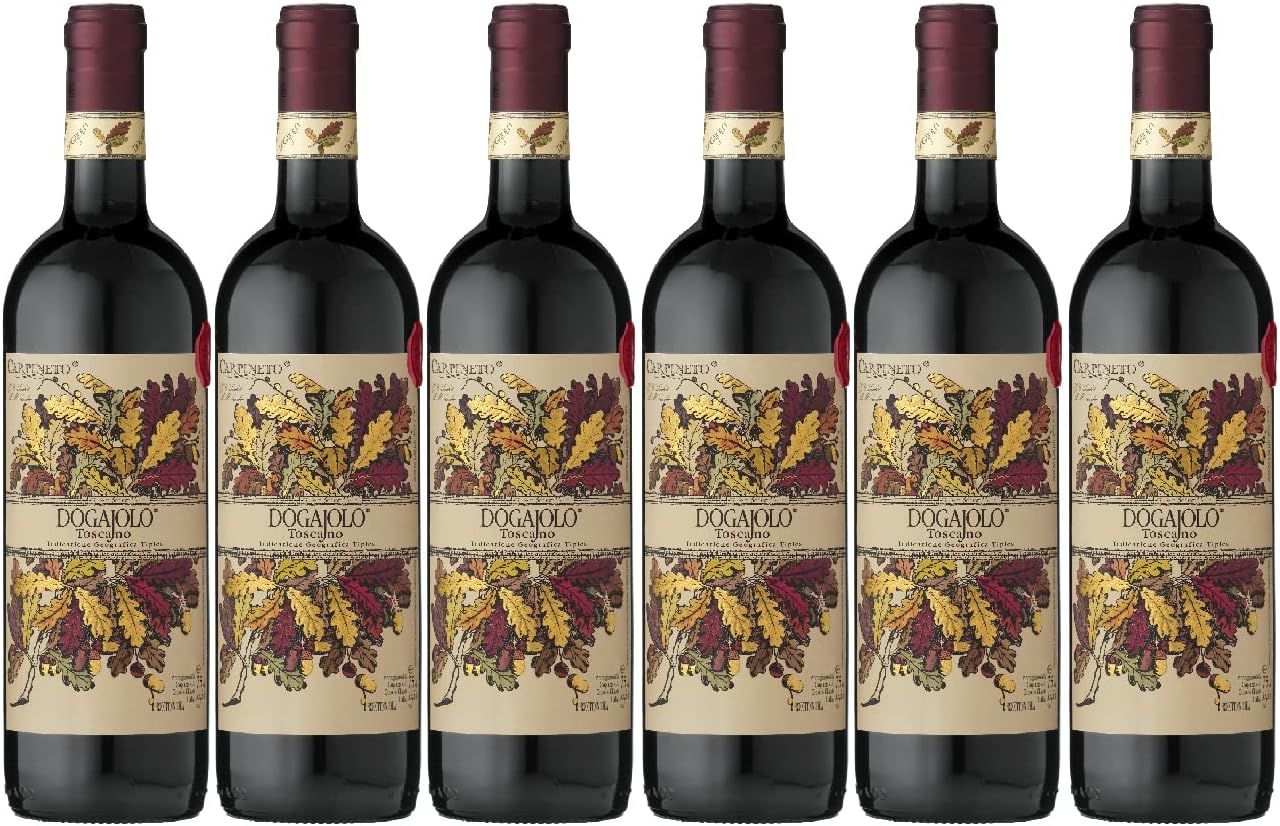 CARPINETO-DOGAJOLO TOSCANO ROSSO IGT 2020, 6 BTG DA 75 CL : Amazon.it ...