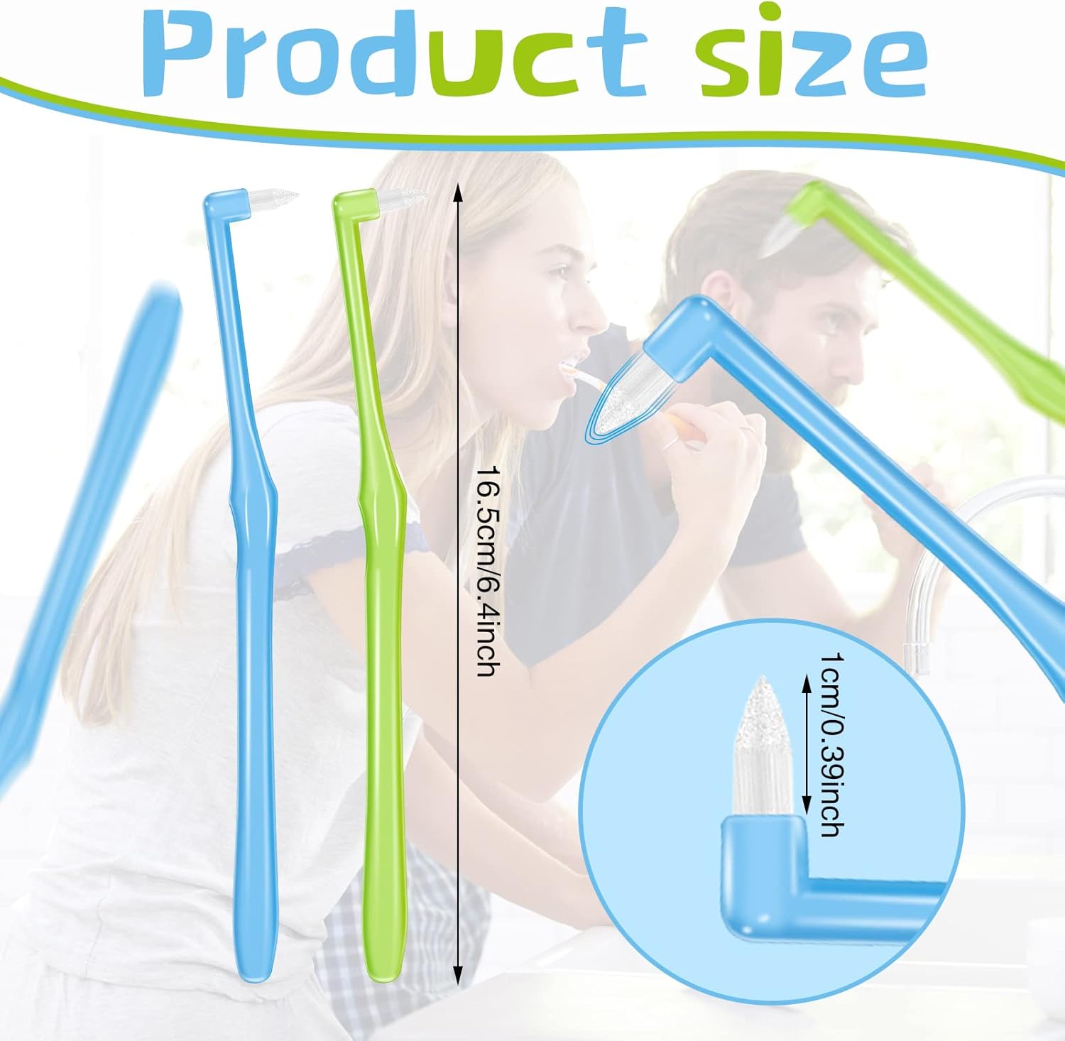 4 Pcs Tuft Toothbrush Tufted Brush, Slim Interspace Toothbrushes Trim ...