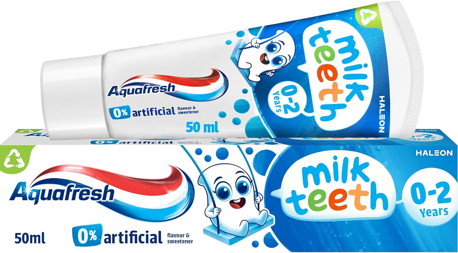 Aquafresh Milk Teeth Baby Toothpaste 0-2 years, Toddler Toothpaste for ...