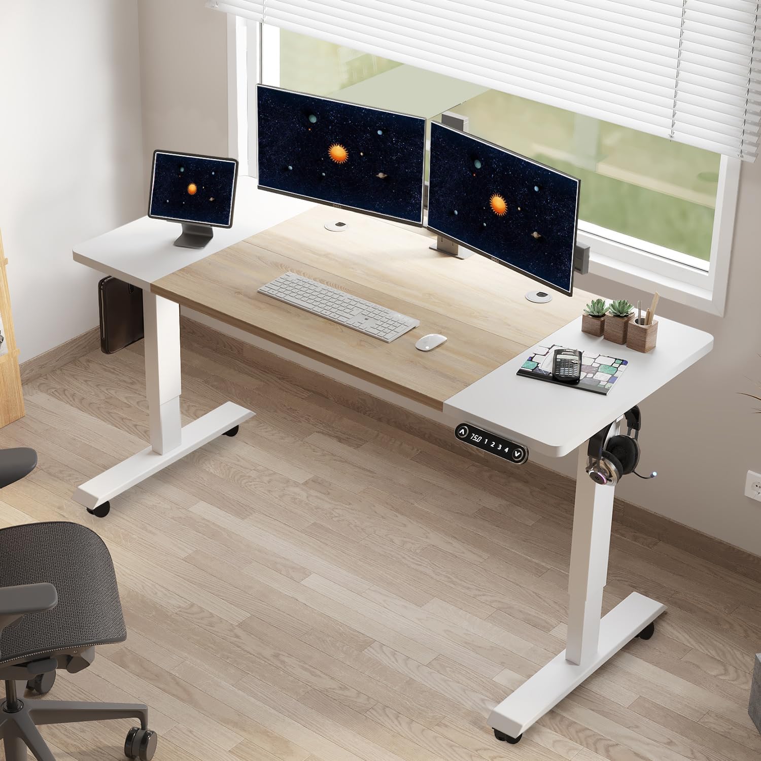 Meeyoga Escritorio Elevable Eléctrico - Mesa Vertical de 55 x 24 ...