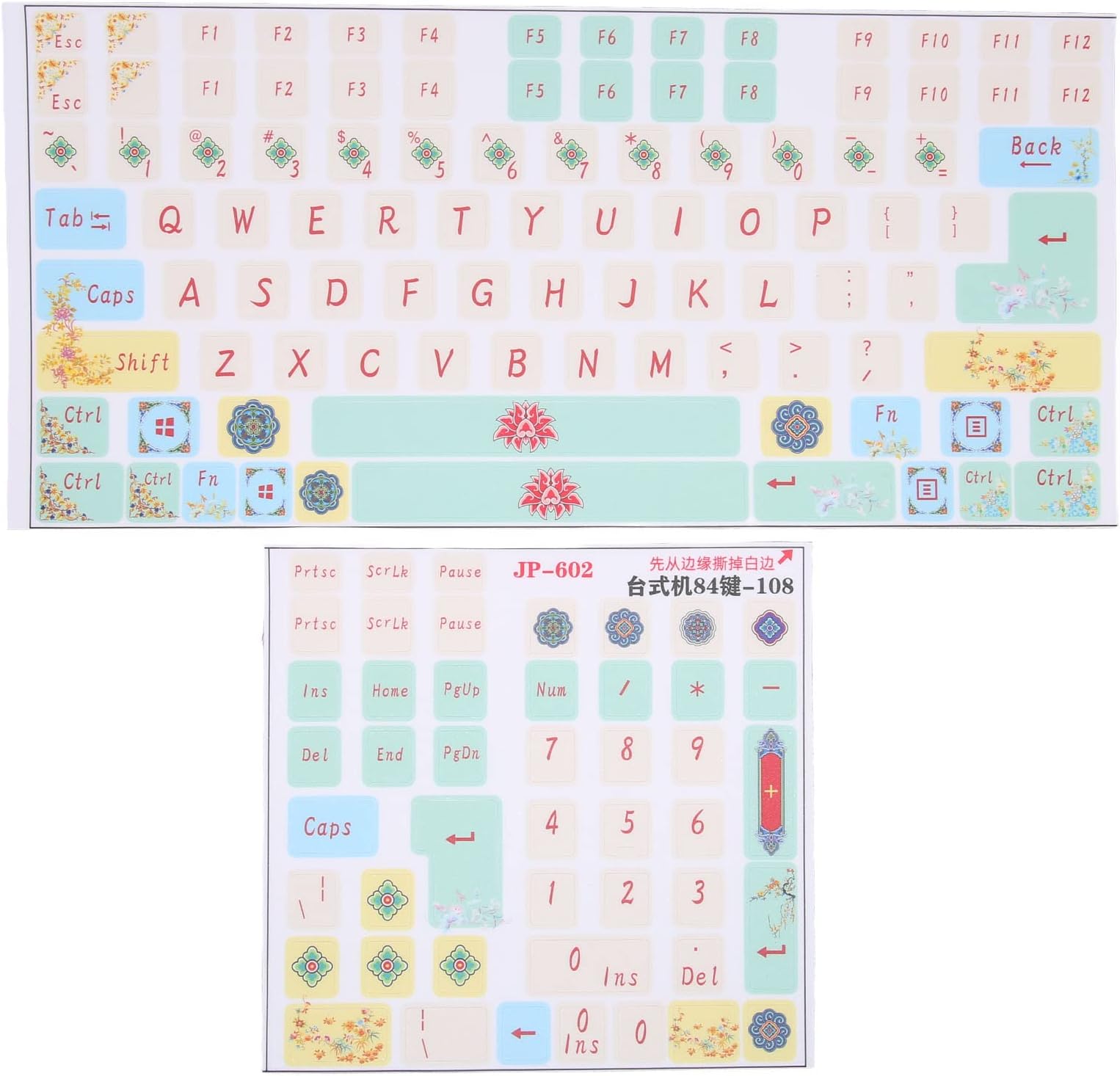 Amazon.com: Vikye 2PCS/Pack Universal English Keyboard Stickers ...