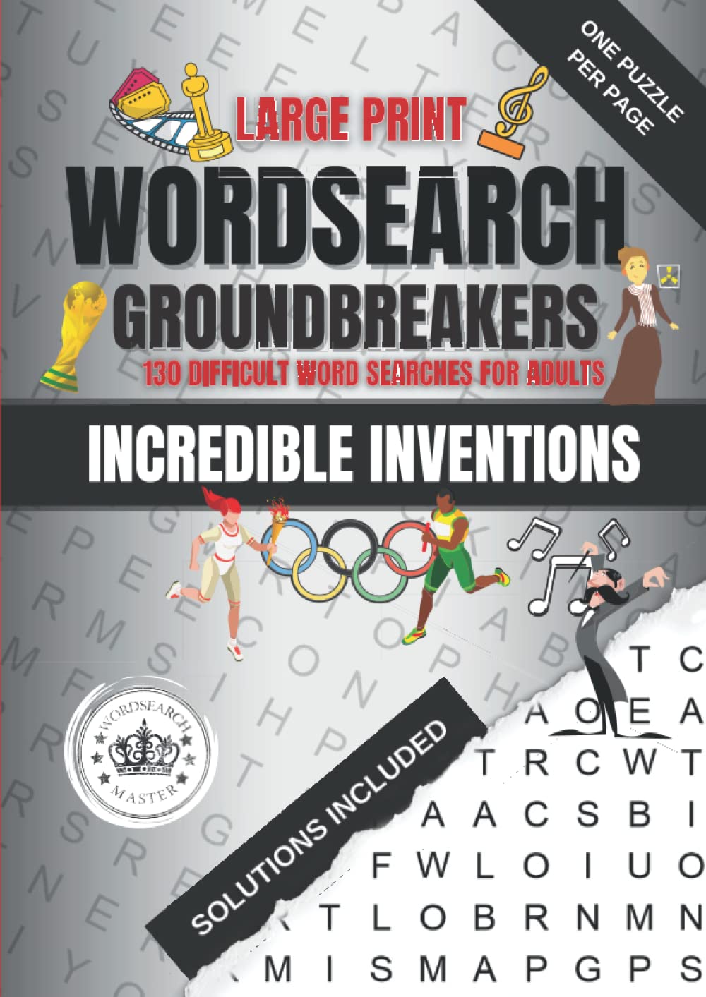 Wordsearch Groundbreakers INCREDIBLE INVENTIONS: Large print A4 (8.27 ...