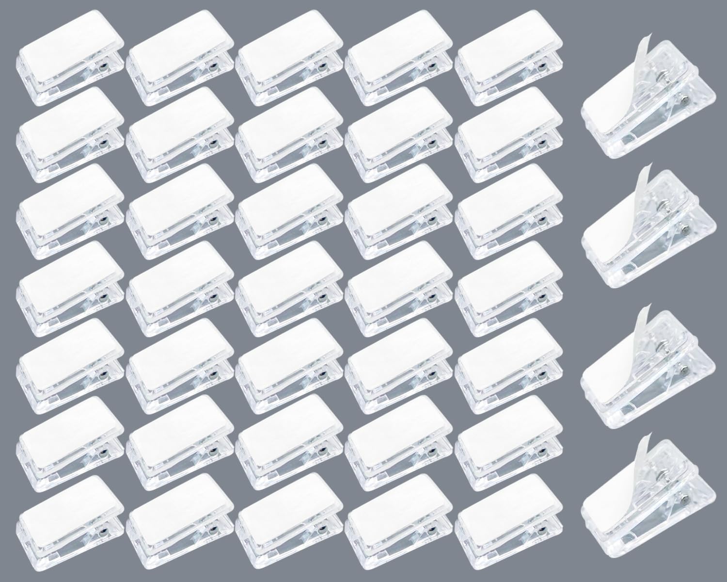 Amazon.com : 40 Pcs Mini Self Adhesive Clips - Transparent Tapestry ...