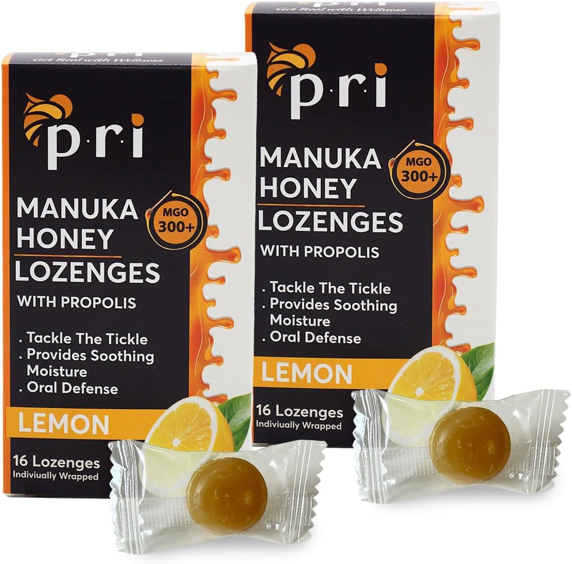 Amazon.com : P.R.I Manuka Honey Lozenges with Propolis, Lemon Menthol ...