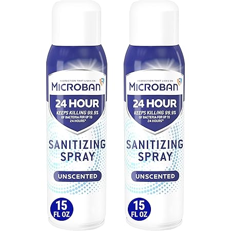 Amazon.com: Microban Disinfectant Spray, Travel Size 24 Hour Sanitizing ...