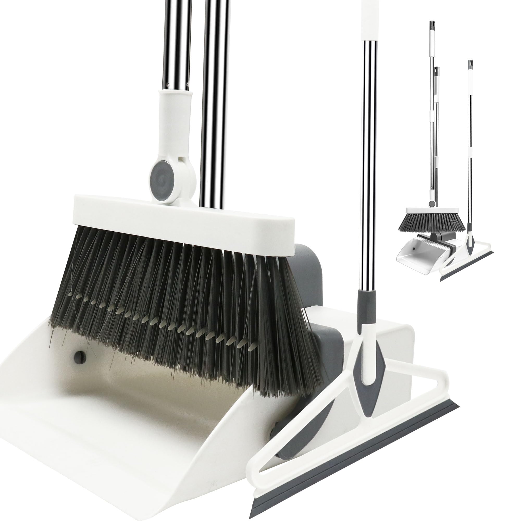 Amazon.com: Kickleen Broom with Dustpan Silicone Broom 3 in1 Combo Set ...