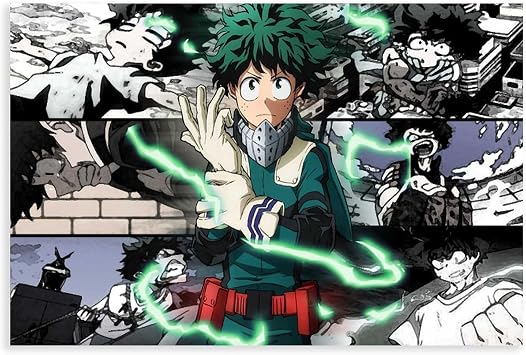 JNBDR Anime My Hero Academia Midoriya Izuku Deku 28 Canvas Poster Wall ...